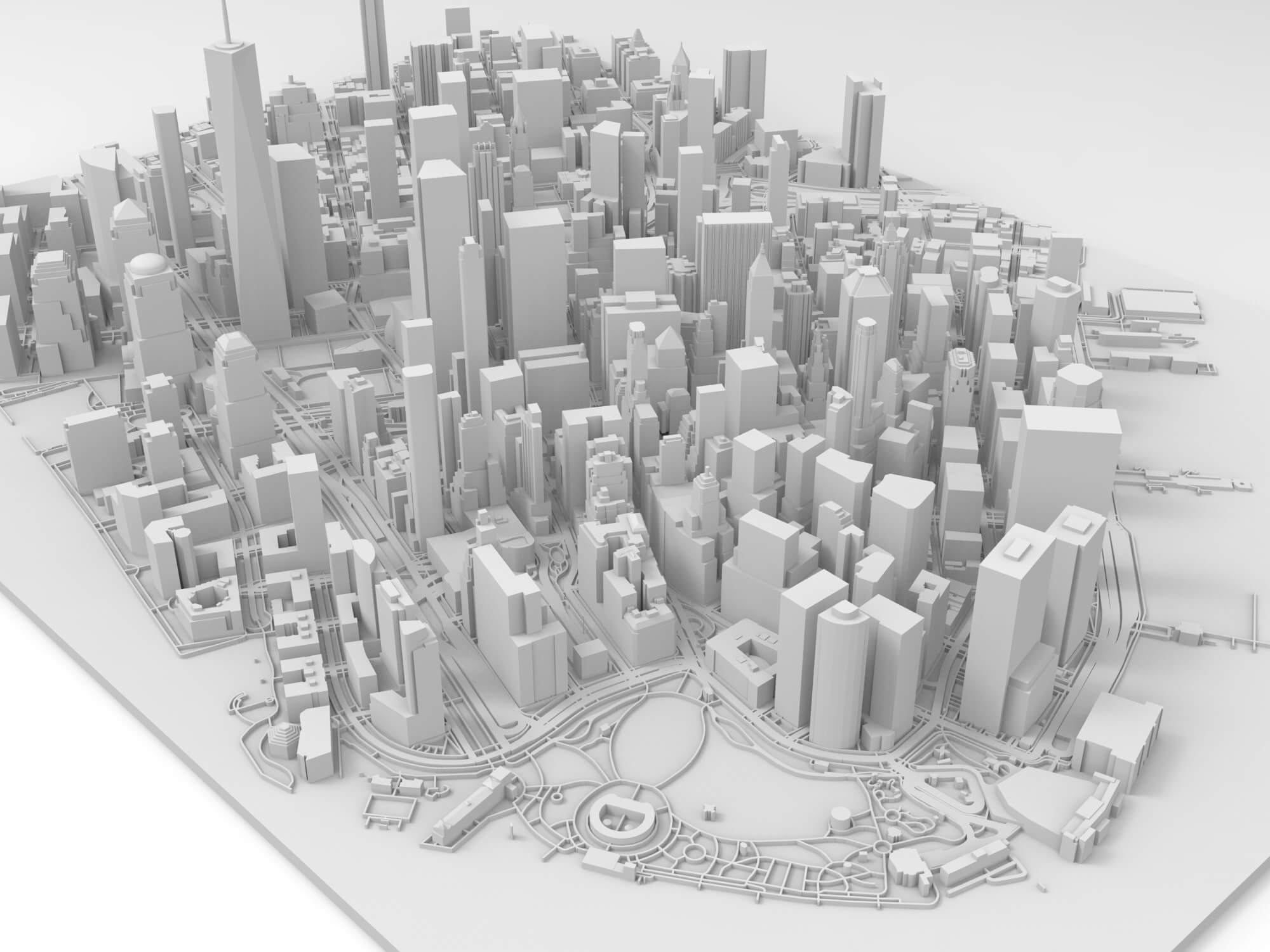 Cityscape New York Manhattan USA - 3D Model by clickshop3d
