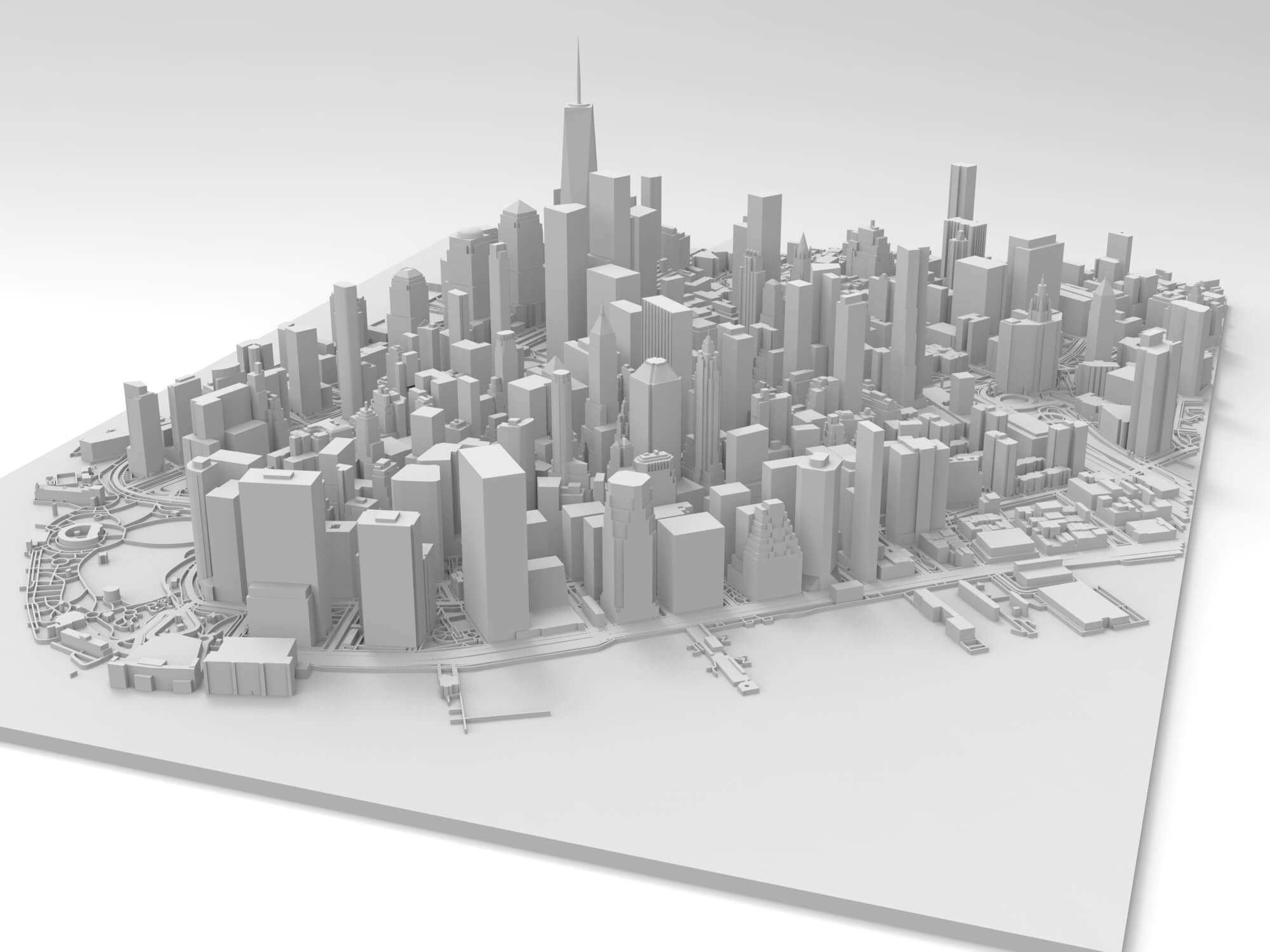 Cityscape New York Manhattan USA - 3D Model by clickshop3d