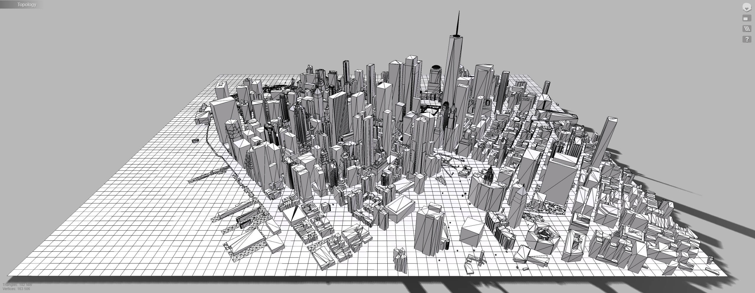 Cityscape New York USA - 3D Model by clickshop3d