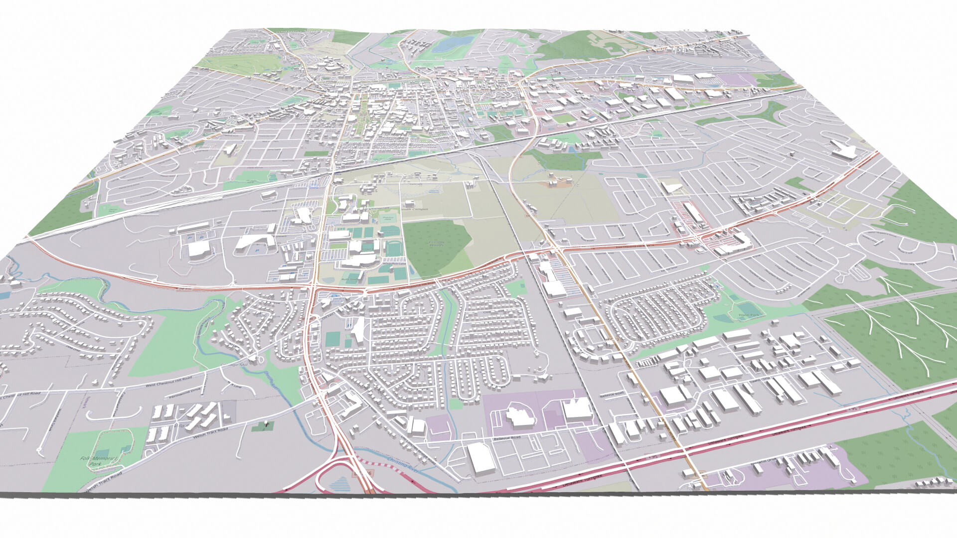 Cityscape Newark USA - 3D Model by clickshop3d