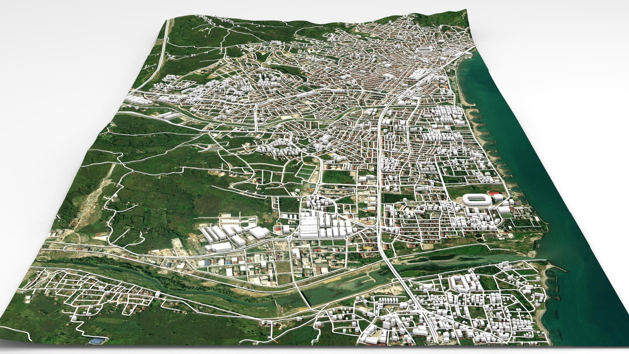 Cityscape Ordu Turkey - 3D Model by clickshop3d