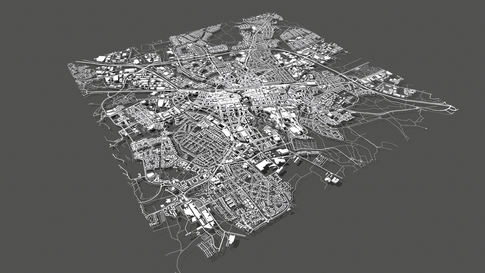 Cityscape Orebro Sweden - 3D Model by clickshop3d