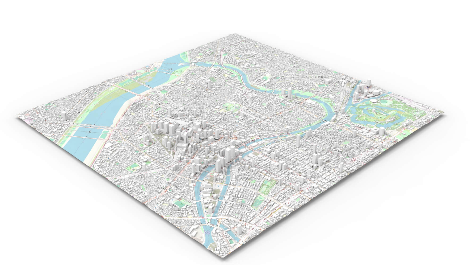 Cityscape Osaka Japan - 3D Model by clickshop3d