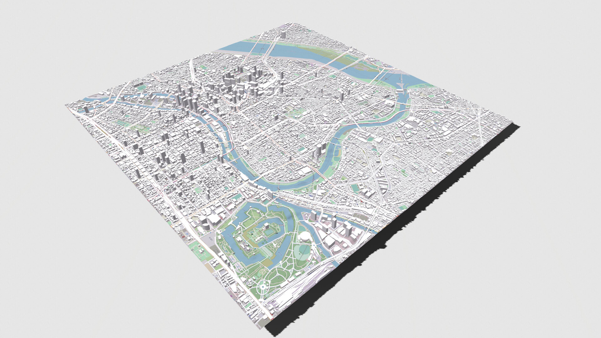 Cityscape Osaka Japan - 3D Model by clickshop3d