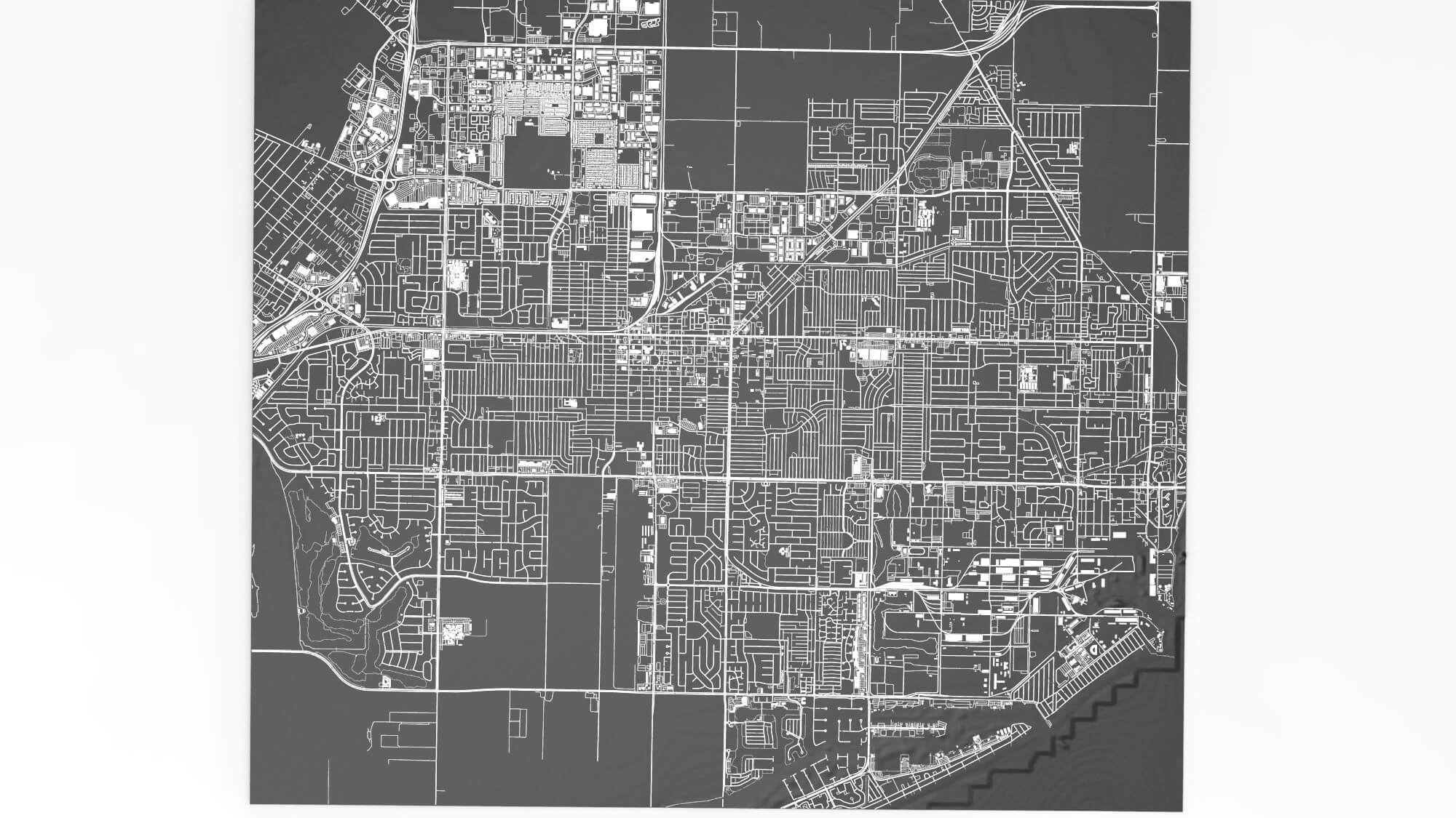 Cityscape Oxnard California USA - 3D Model by clickshop3d