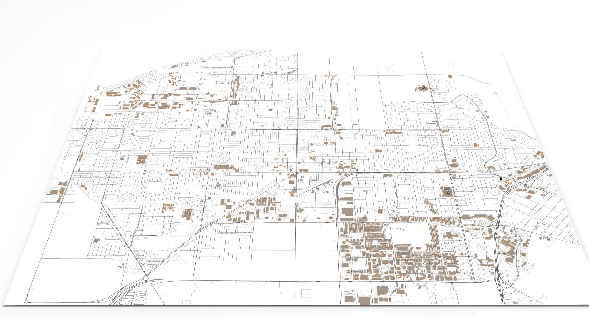 Cityscape Oxnard California USA - 3D Model by clickshop3d