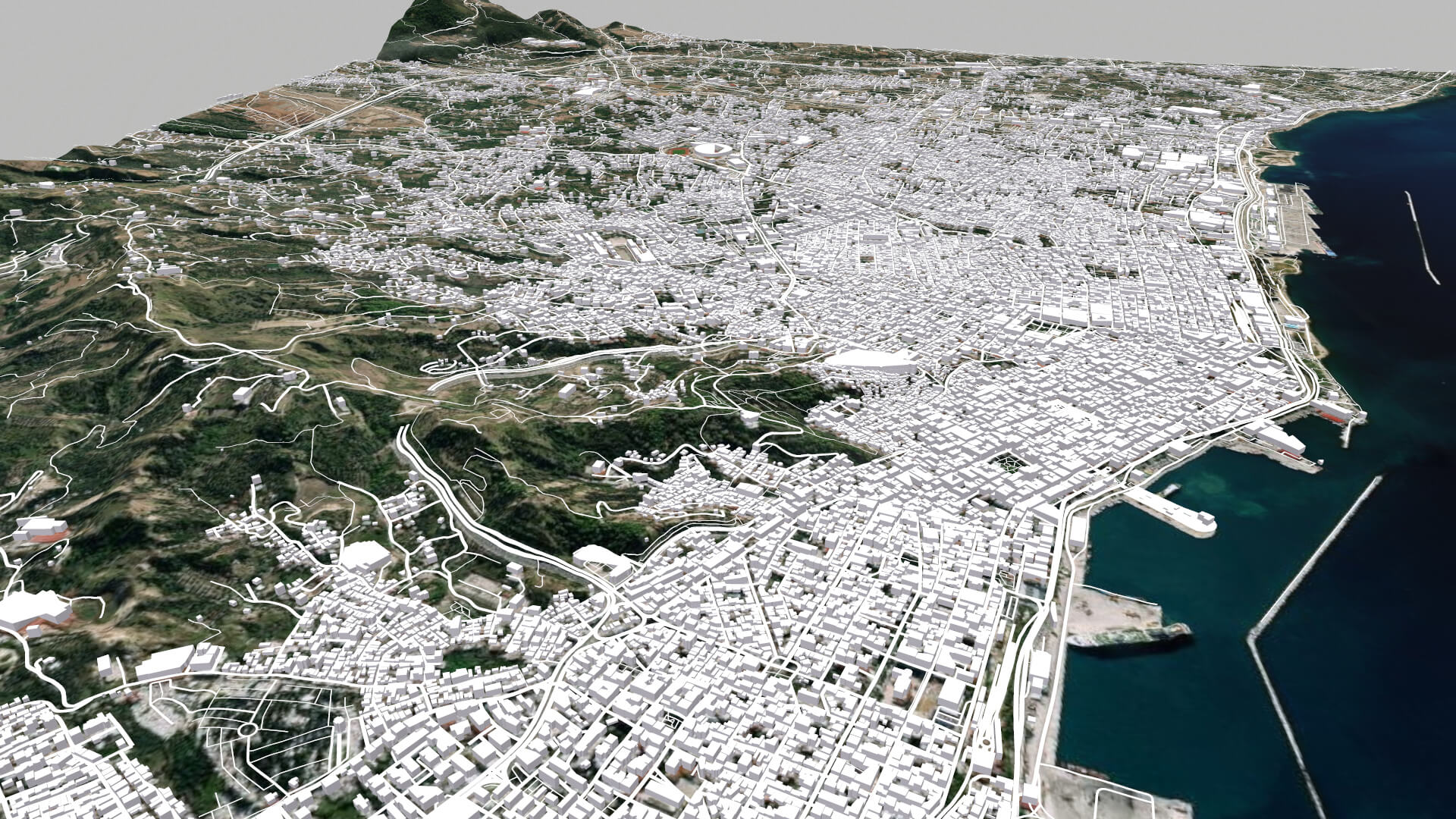 Cityscape Patras Greece - 3D Model by clickshop3d