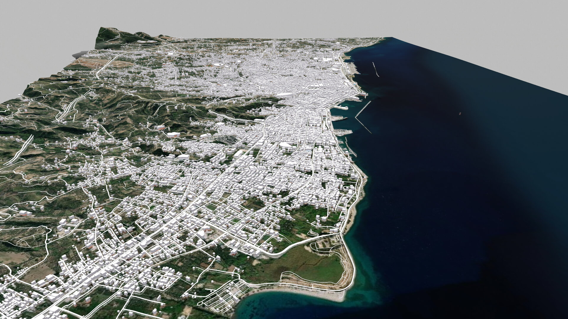 Cityscape Patras Greece - 3D Model by clickshop3d