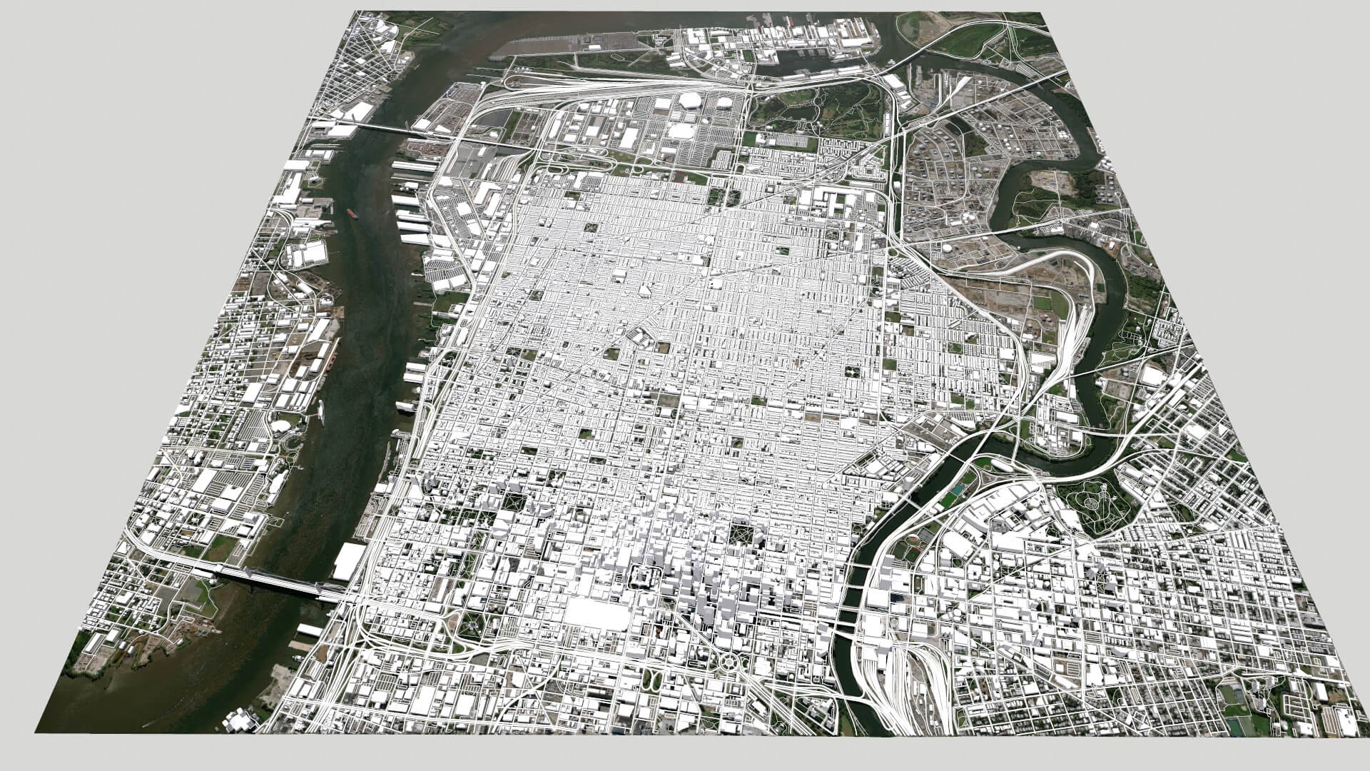 Cityscape Philadelphia Pennsylvania USA - 3D Model by clickshop3d