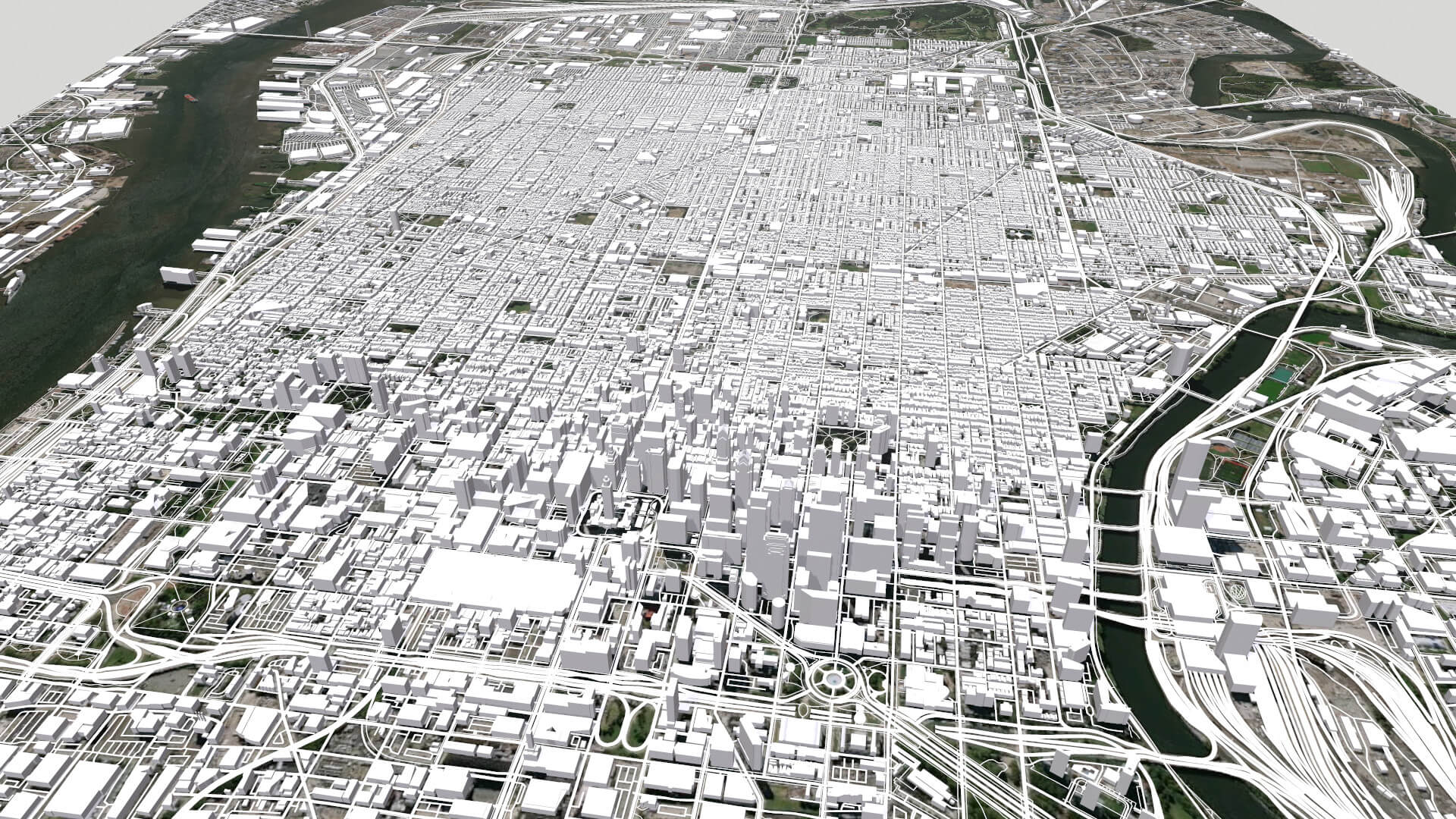 Cityscape Philadelphia Pennsylvania USA - 3D Model by clickshop3d