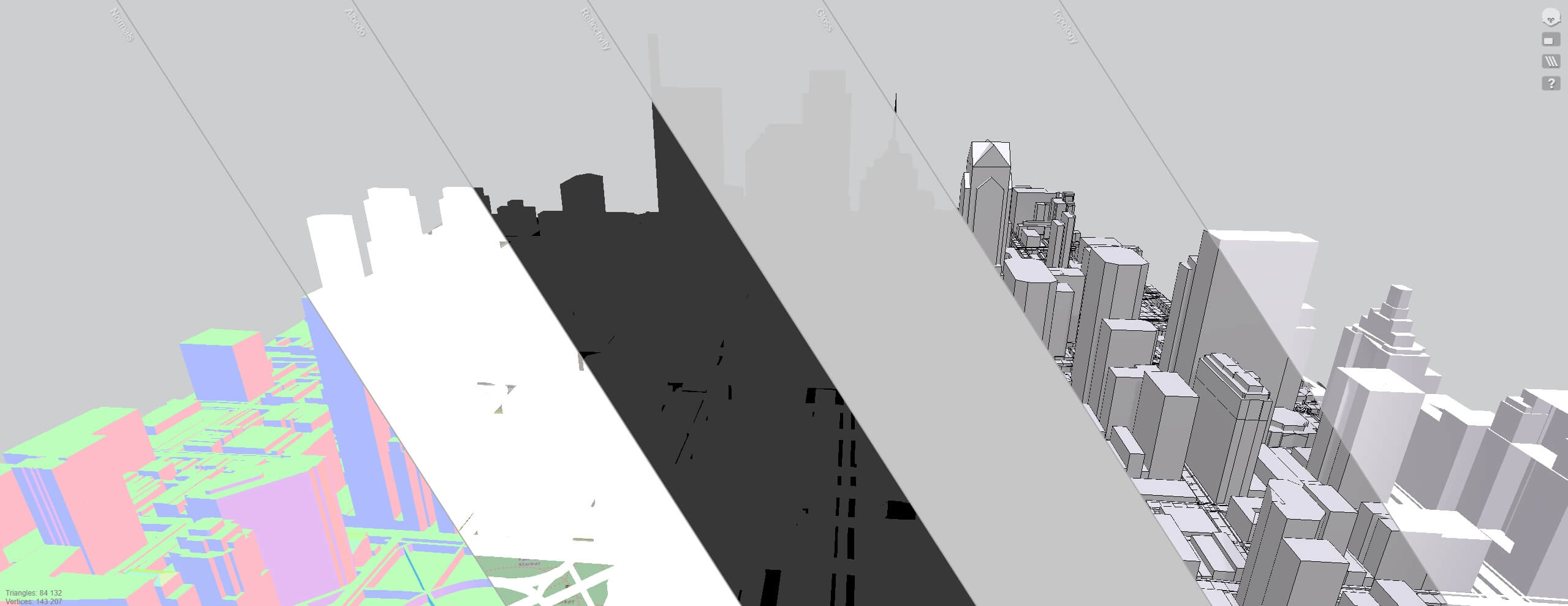 Cityscape Philadelphia USA - 3D Model by clickshop3d