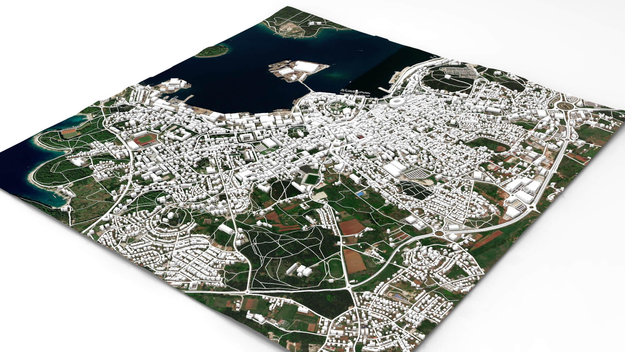 Cityscape Pula Croatia - 3D Model by clickshop3d
