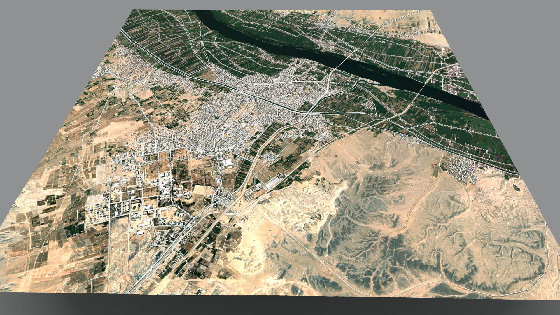 Cityscape Qena Egypt - 3D Model by clickshop3d