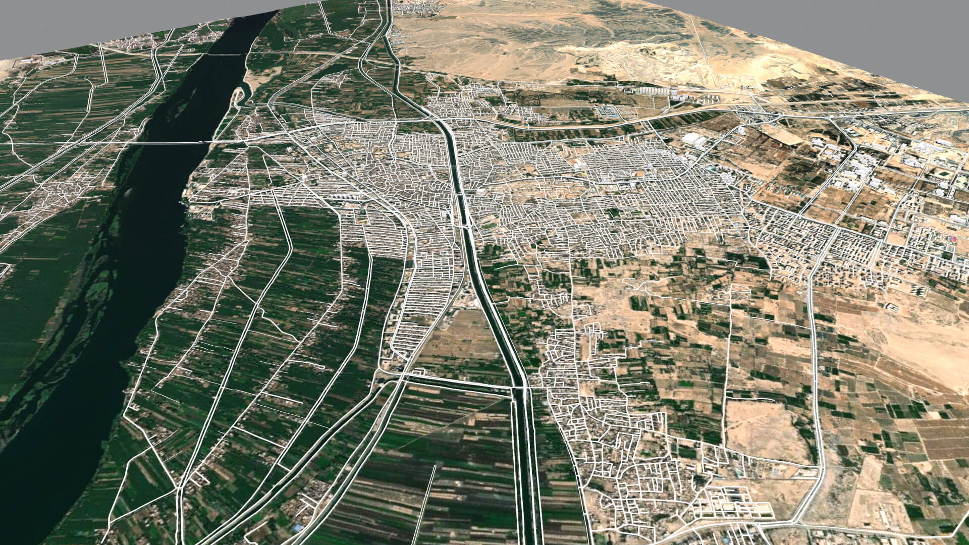 Cityscape Qena Egypt - 3D Model by clickshop3d