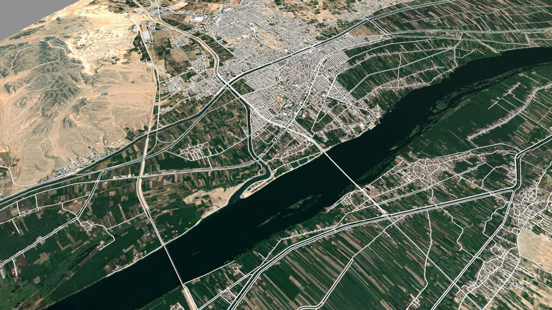 Cityscape Qena Egypt - 3D Model by clickshop3d