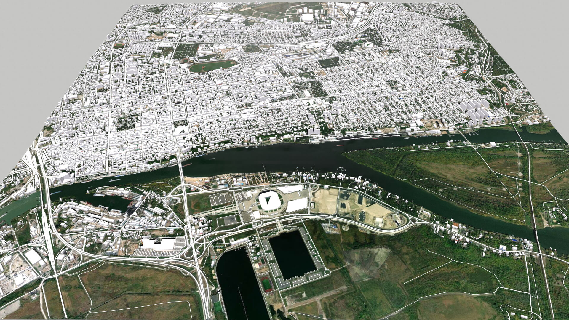 Cityscape Rostov on Don Russia - 3D Model by clickshop3d