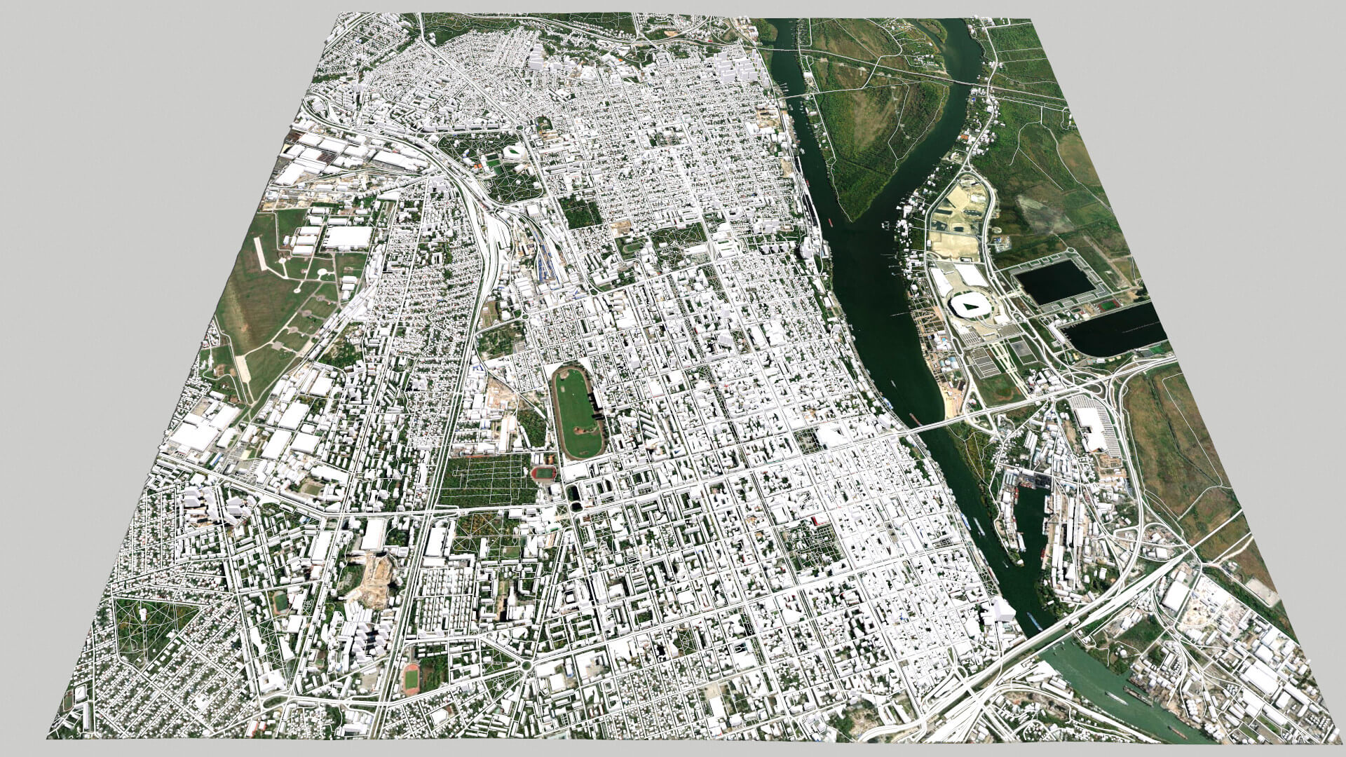 Cityscape Rostov on Don Russia - 3D Model by clickshop3d