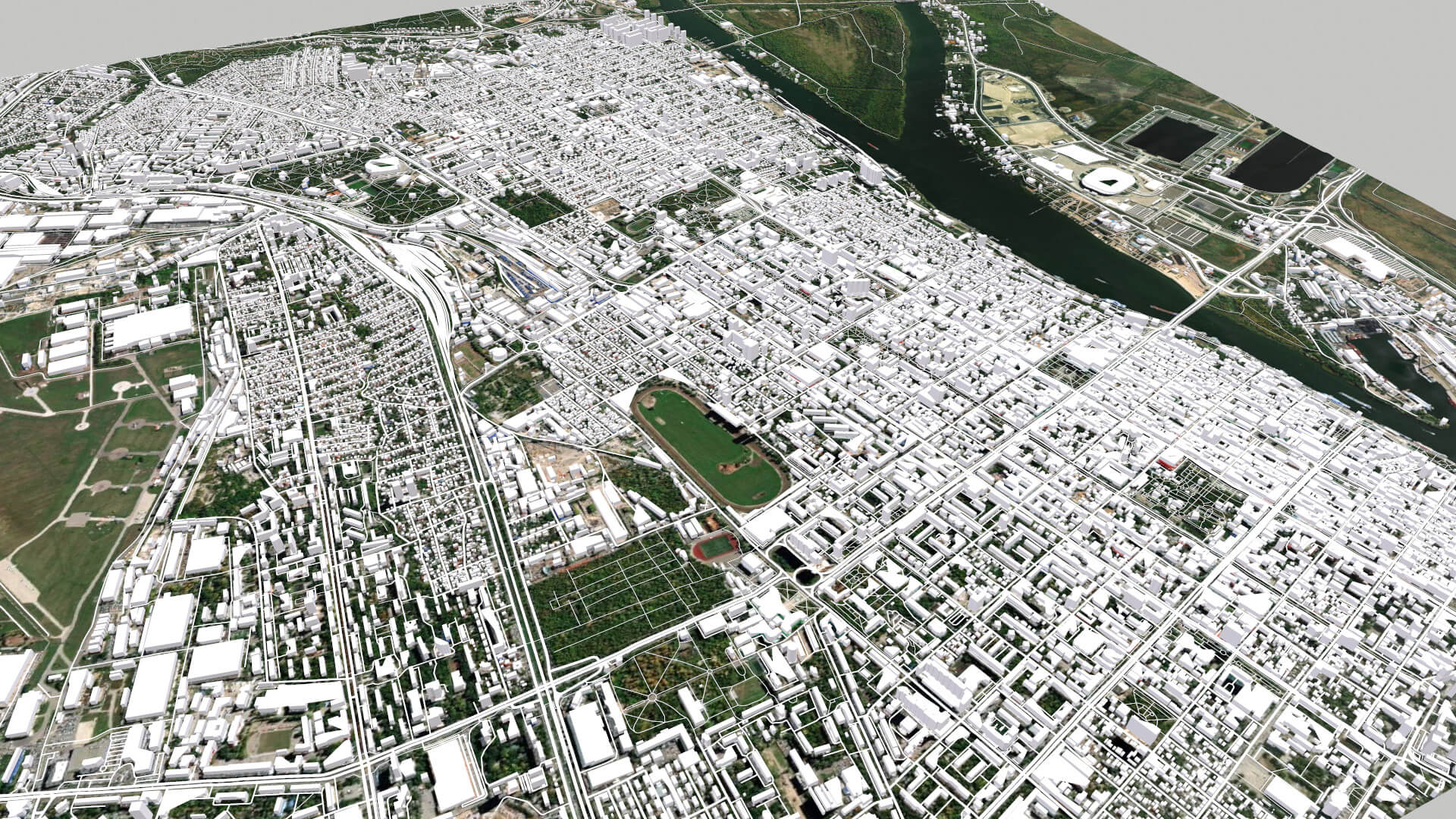 Cityscape Rostov on Don Russia - 3D Model by clickshop3d