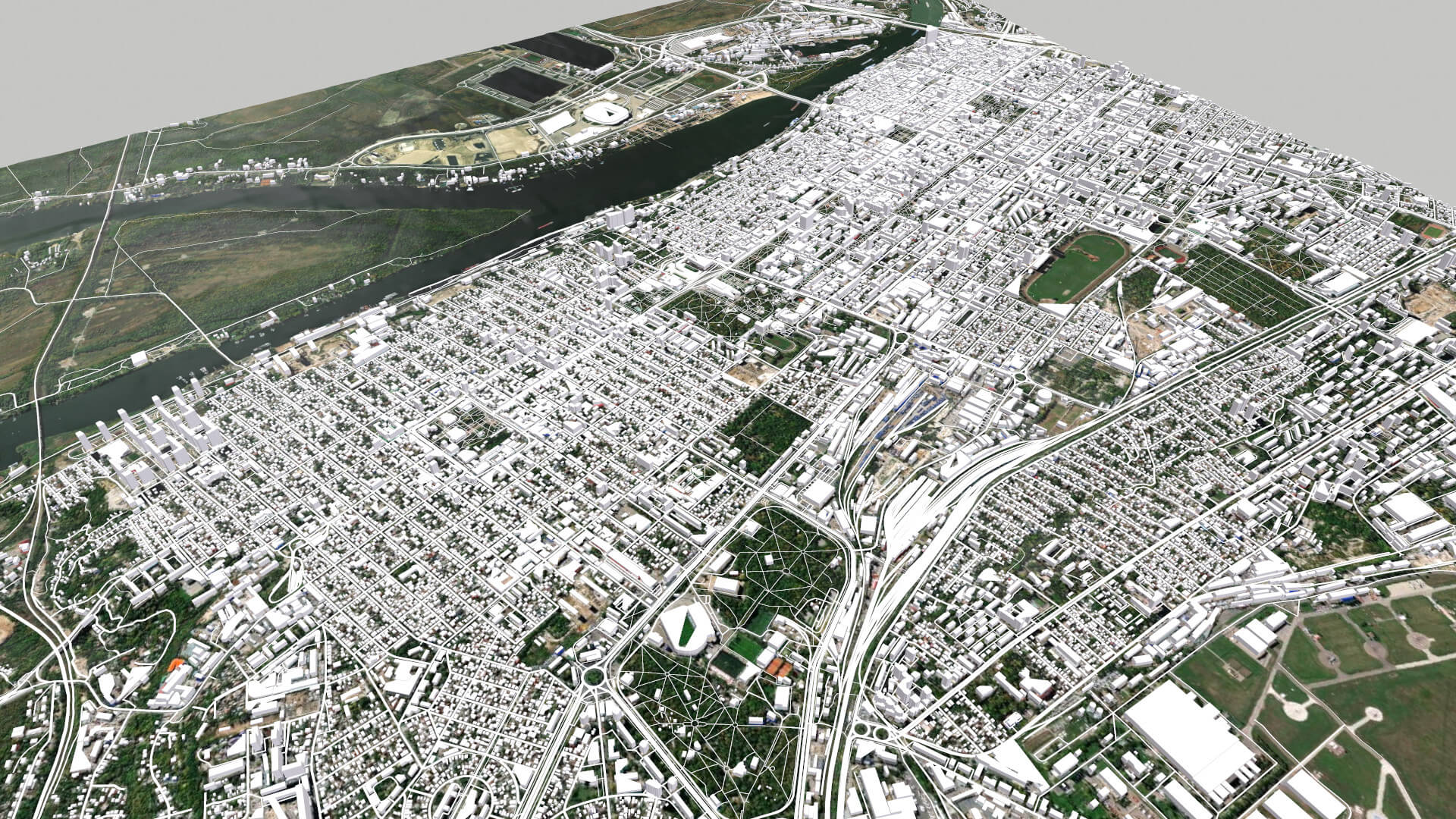 Cityscape Rostov on Don Russia - 3D Model by clickshop3d