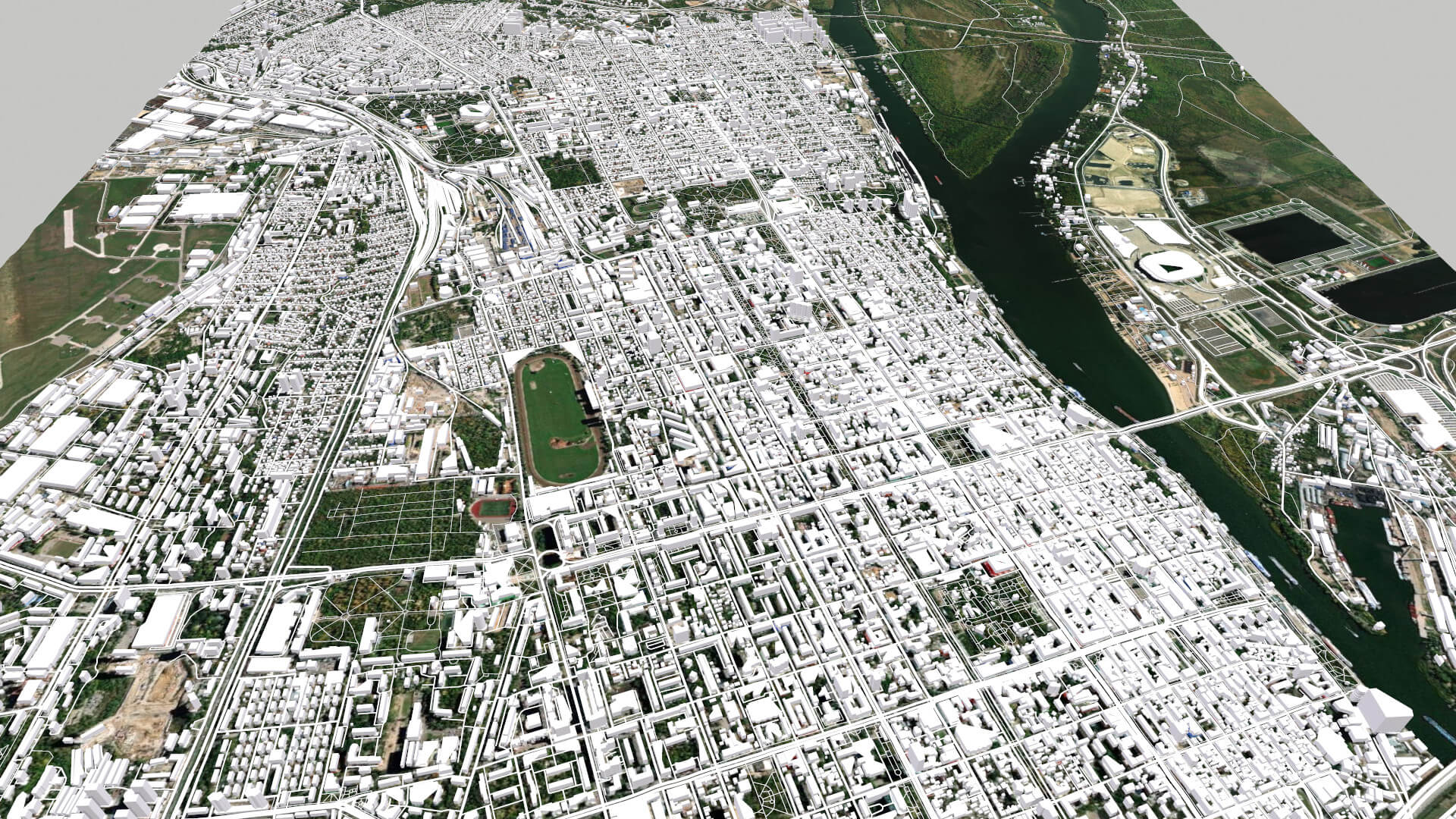 Cityscape Rostov on Don Russia - 3D Model by clickshop3d