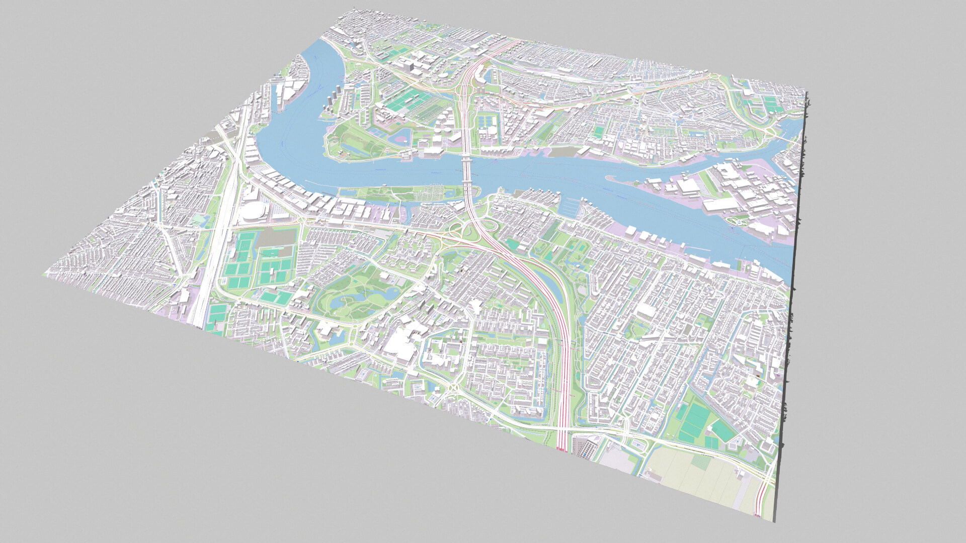 Cityscape Rotterdam Holland - 3D Model by clickshop3d