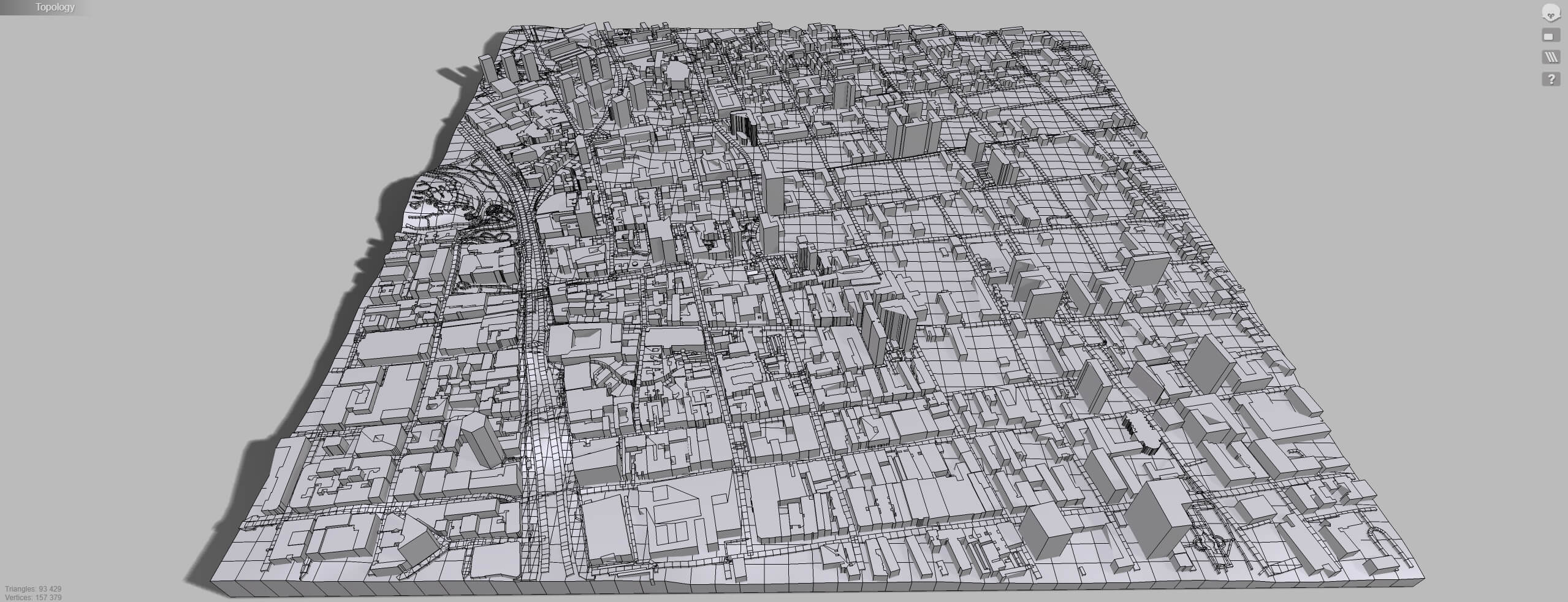 Cityscape Santiago Chile - 3D Model by clickshop3d