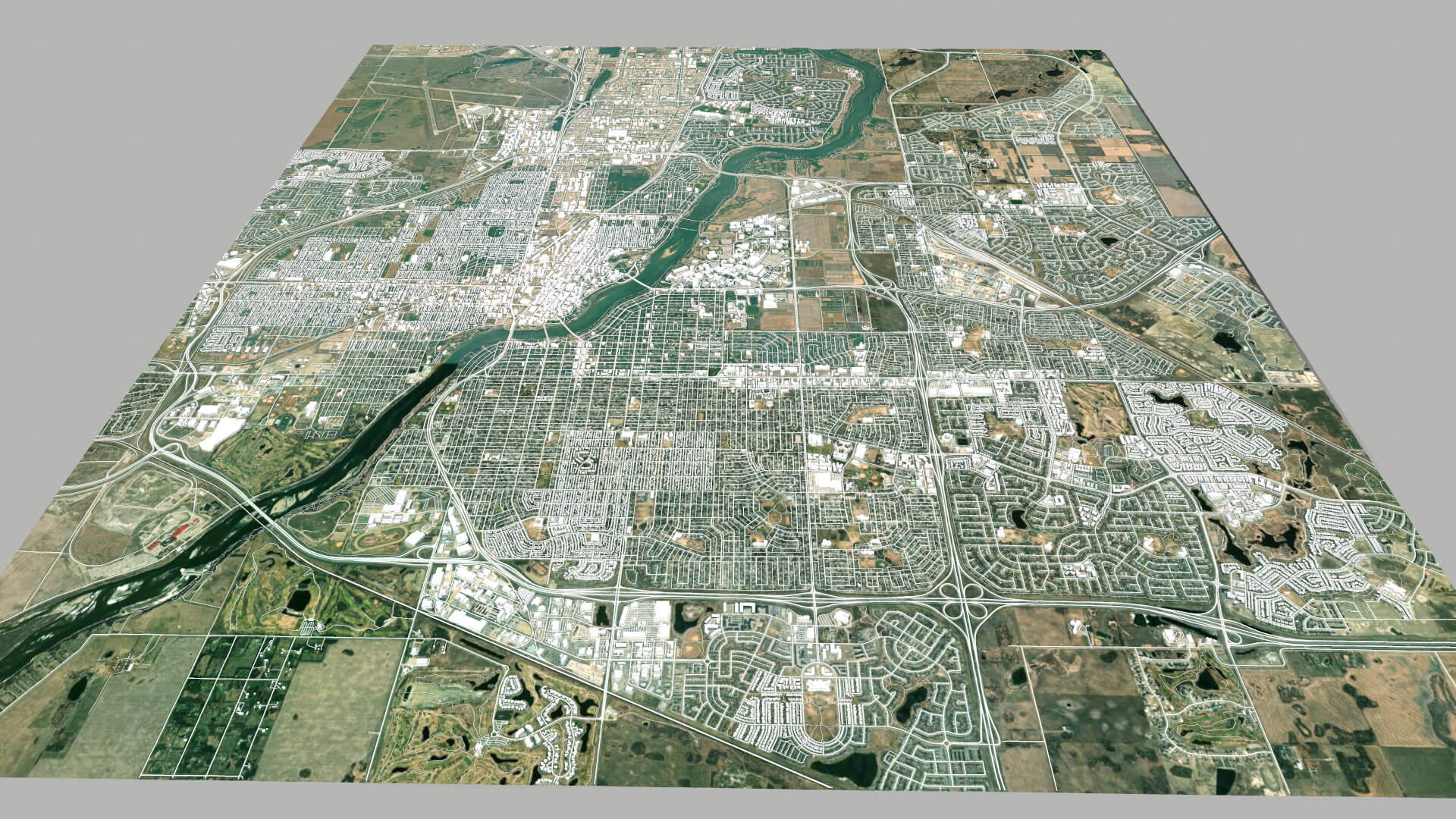 Cityscape Saskatoon Canada - 3D Model by clickshop3d