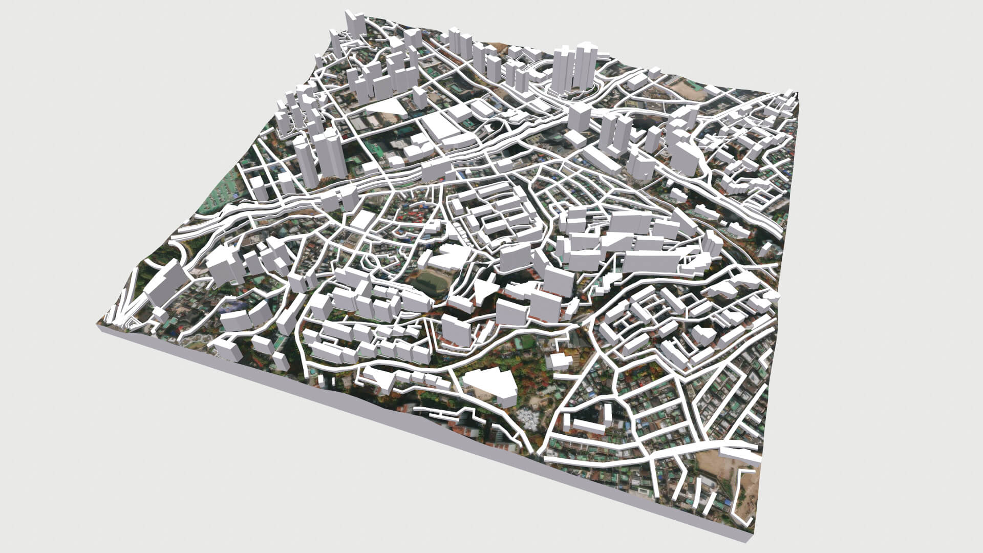 Cityscape Seoul South Korea - 3D Model by clickshop3d