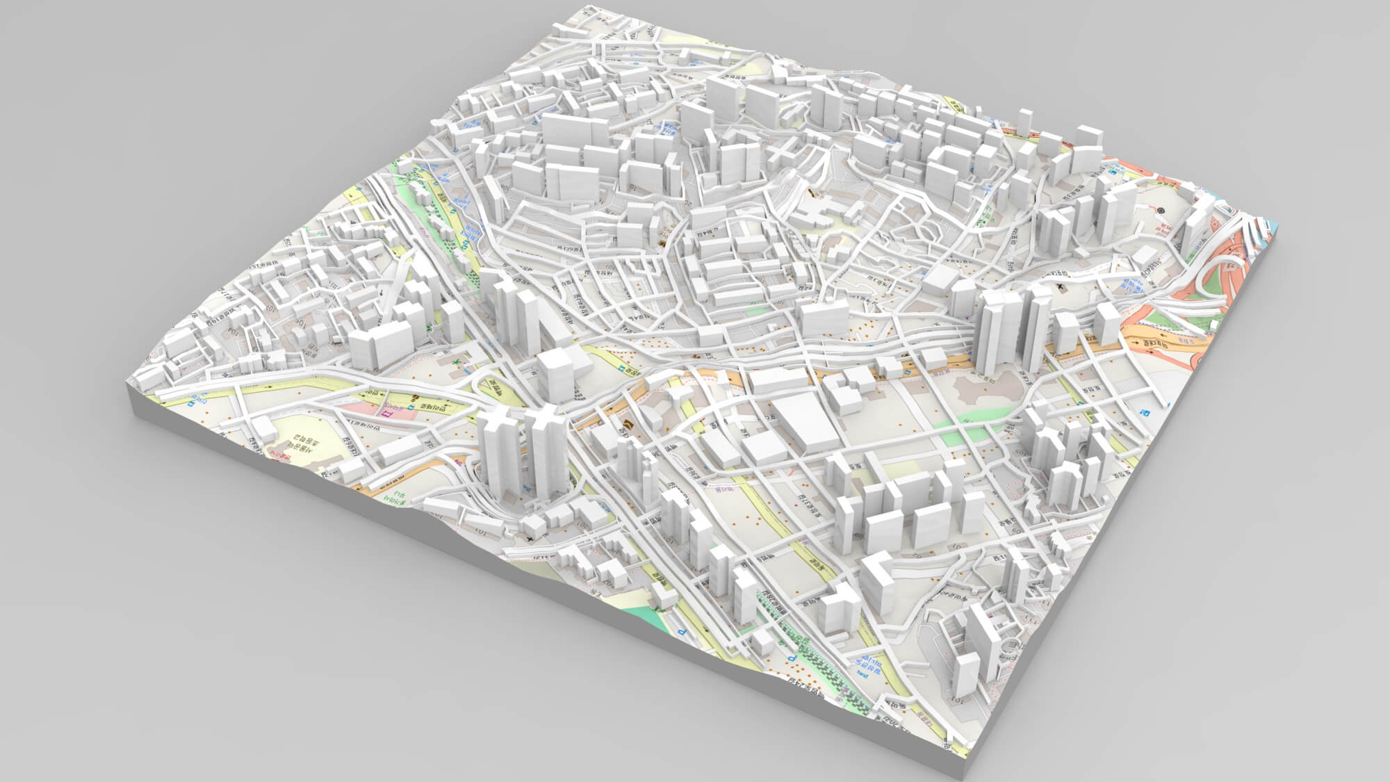 Cityscape Seoul South Korea - 3D Model by clickshop3d