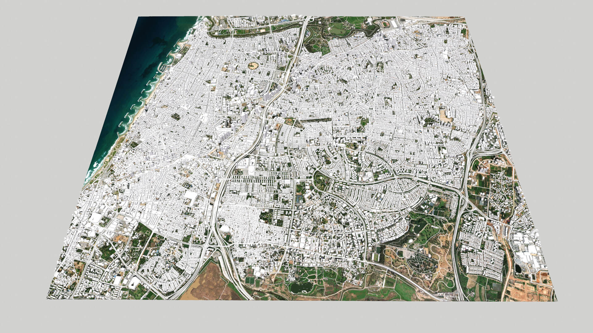 Cityscape Tel Aviv Israel - 3D Model by clickshop3d