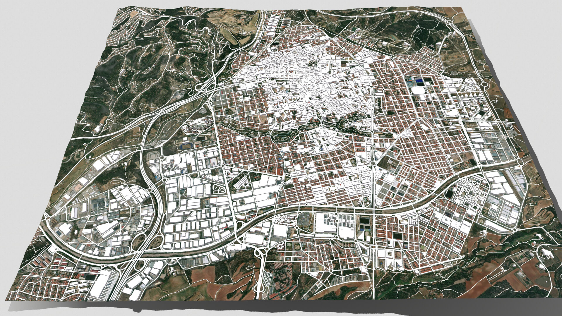 Cityscape Terrassa Spain - 3D Model by clickshop3d