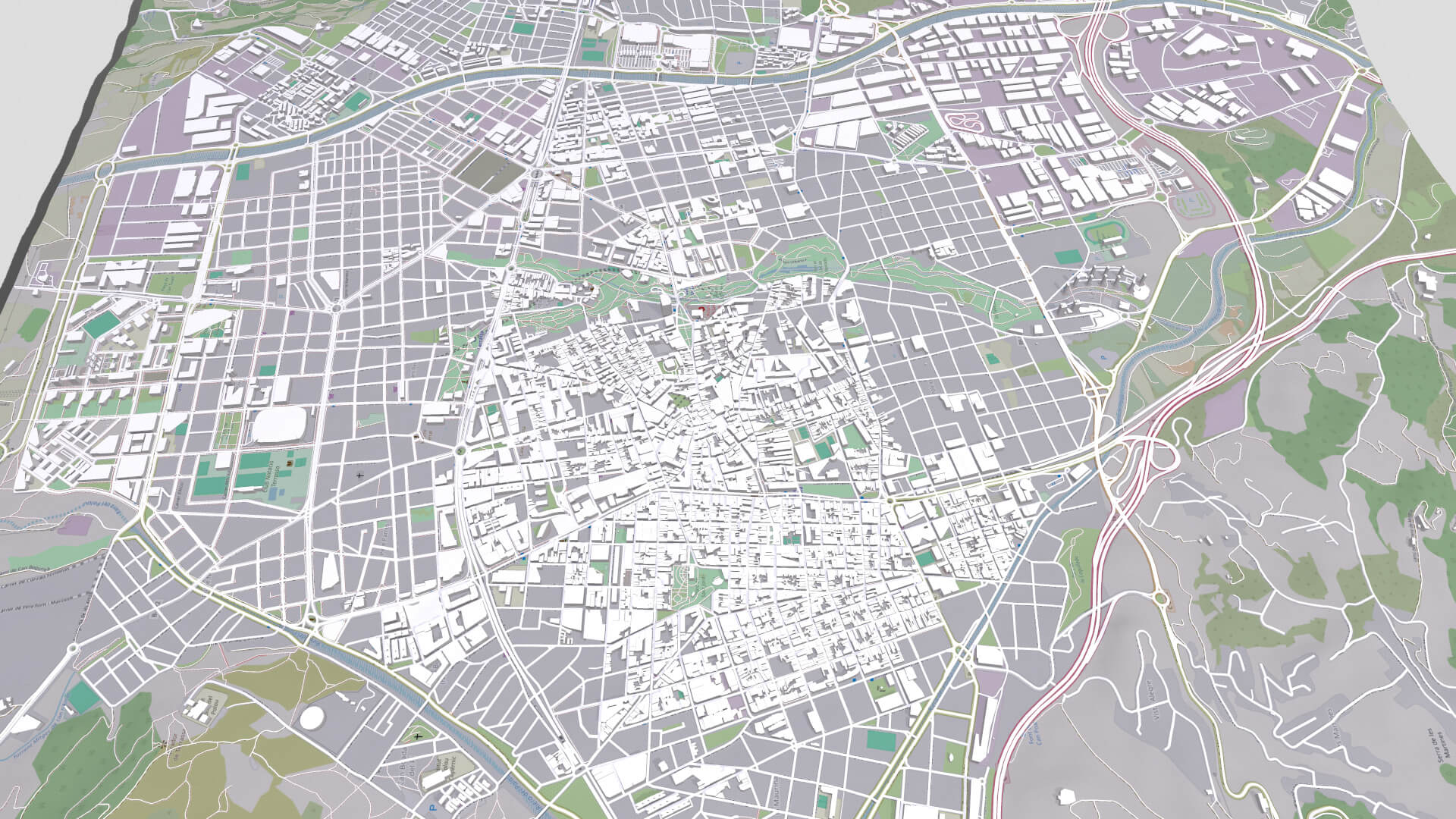 Cityscape Terrassa Spain - 3D Model by clickshop3d