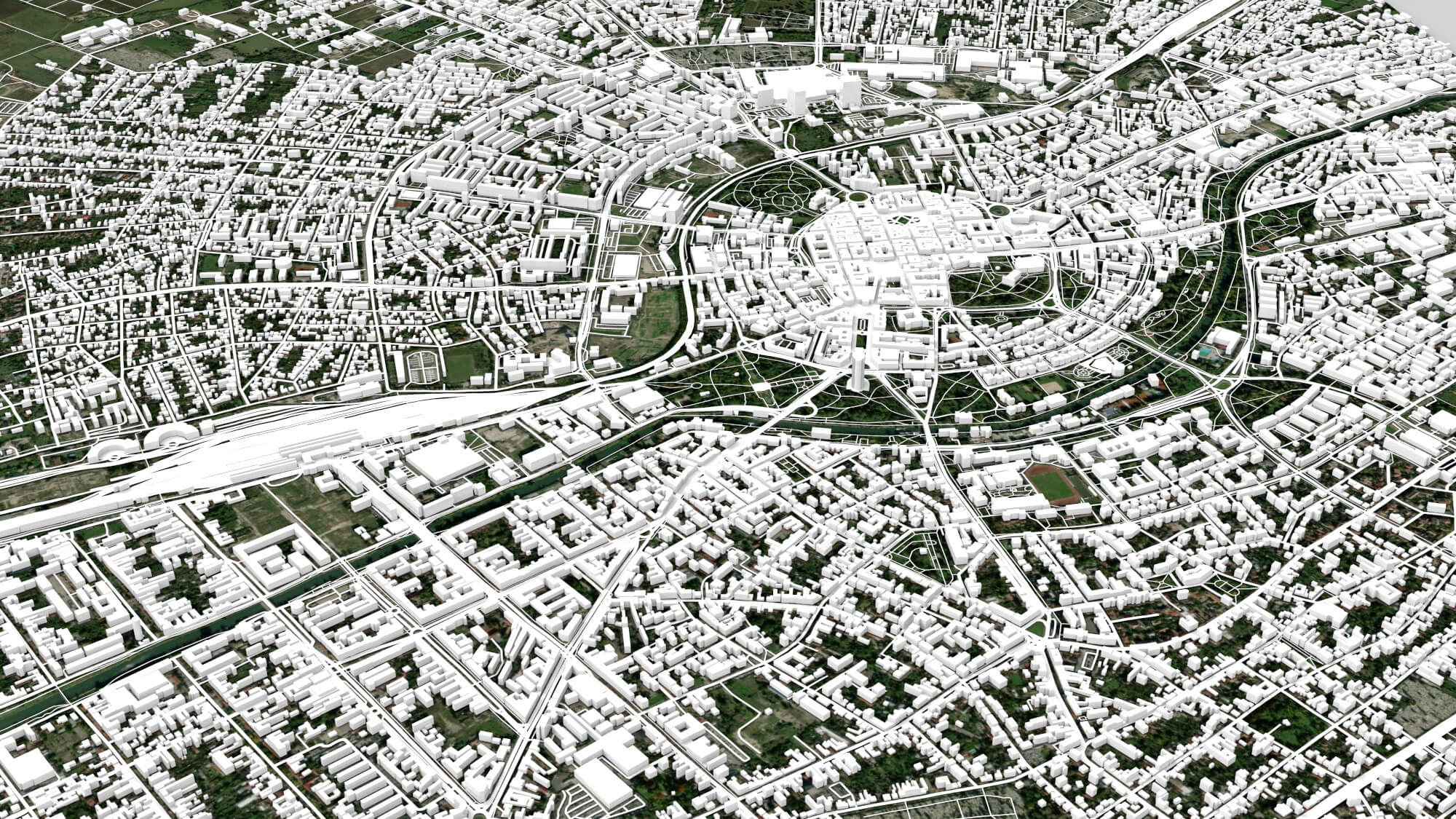 Cityscape Timisoara Romania - 3D Model by clickshop3d