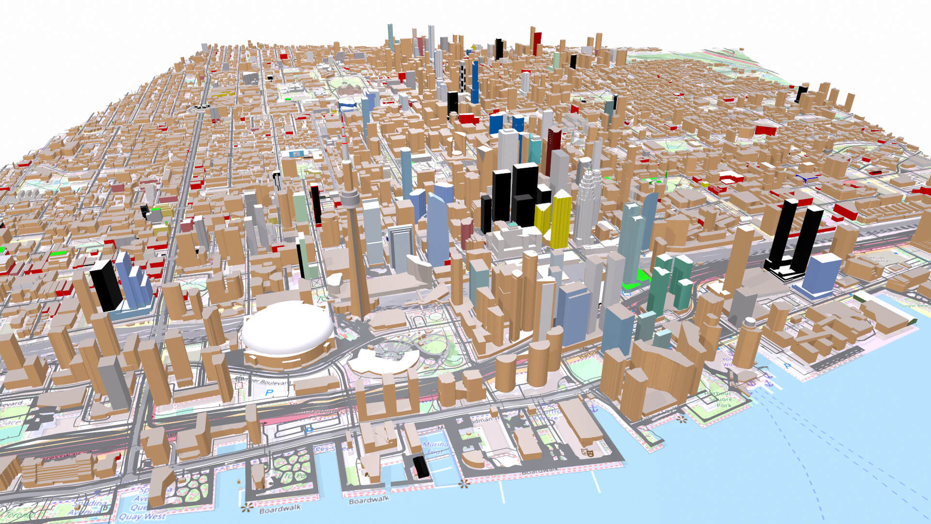 Cityscape Toronto Canada City Center - 3D Model by clickshop3d