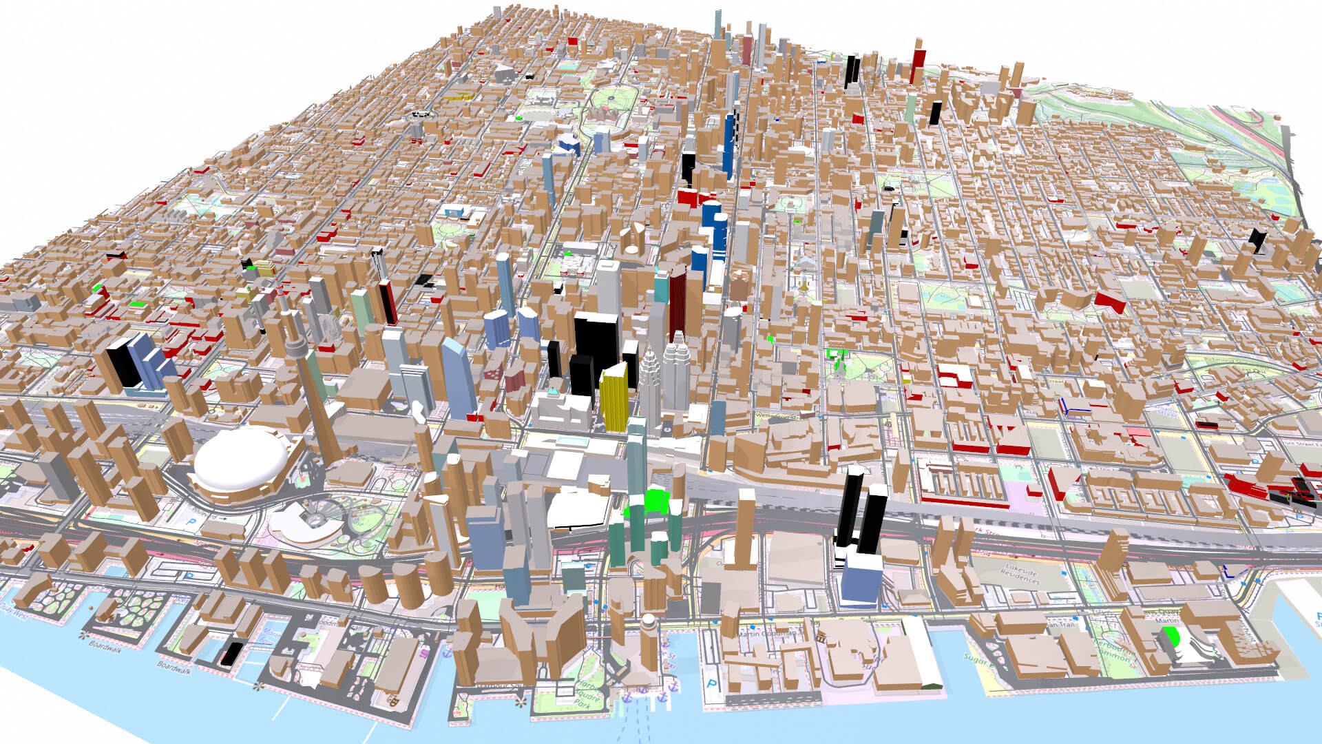 Cityscape Toronto Canada City Center - 3D Model by clickshop3d