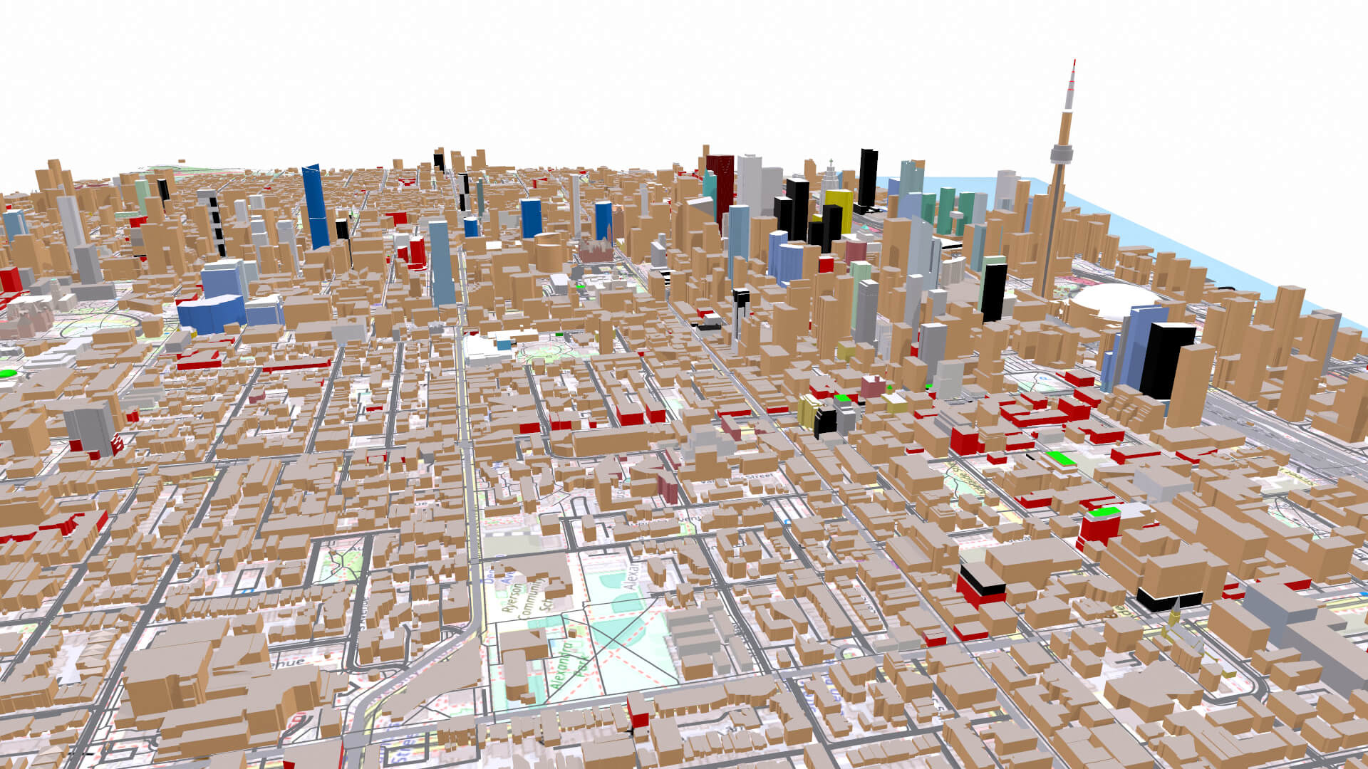 Cityscape Toronto Canada City Center - 3D Model by clickshop3d