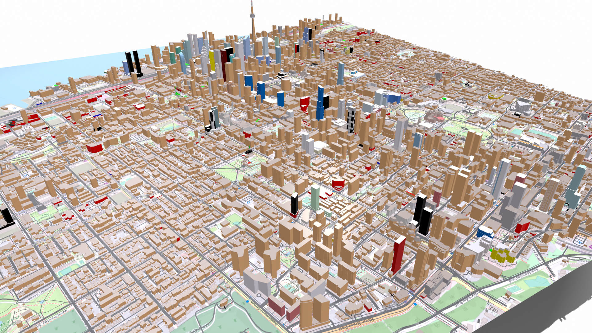 Cityscape Toronto Canada City Center - 3D Model by clickshop3d