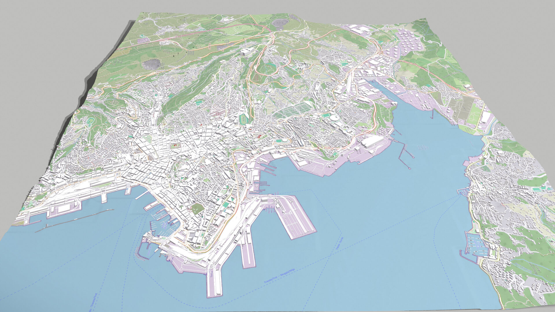 Elisabetta Cividin Trieste Italy Map Cityscape Trieste Italy 3D