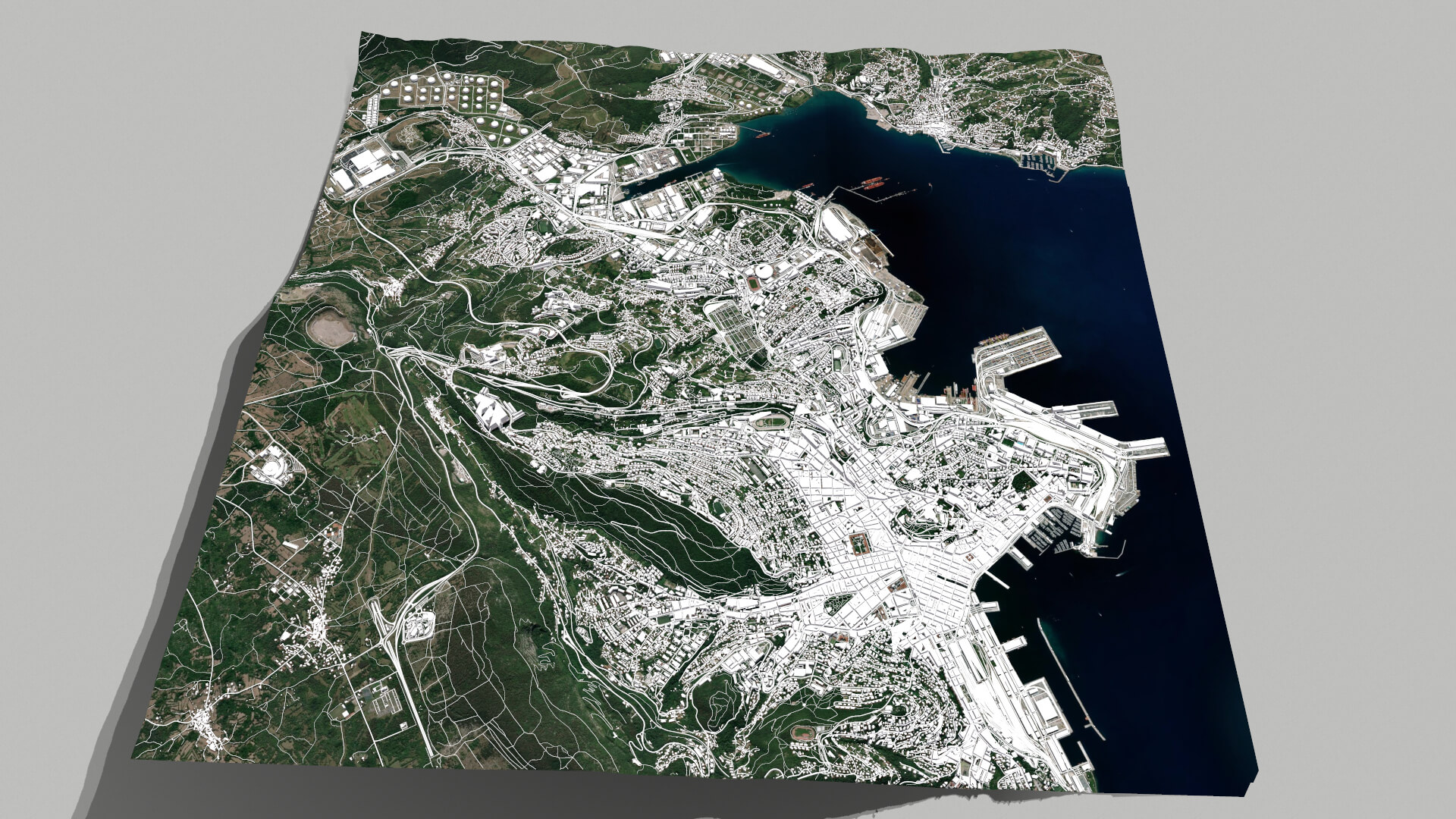 Cityscape Trieste Italy - 3D Model by clickshop3d