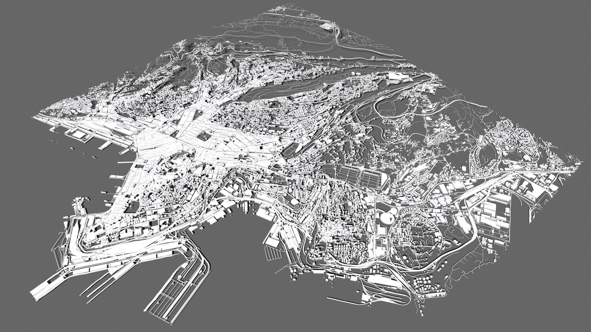 Cityscape Trieste Italy - 3D Model by clickshop3d