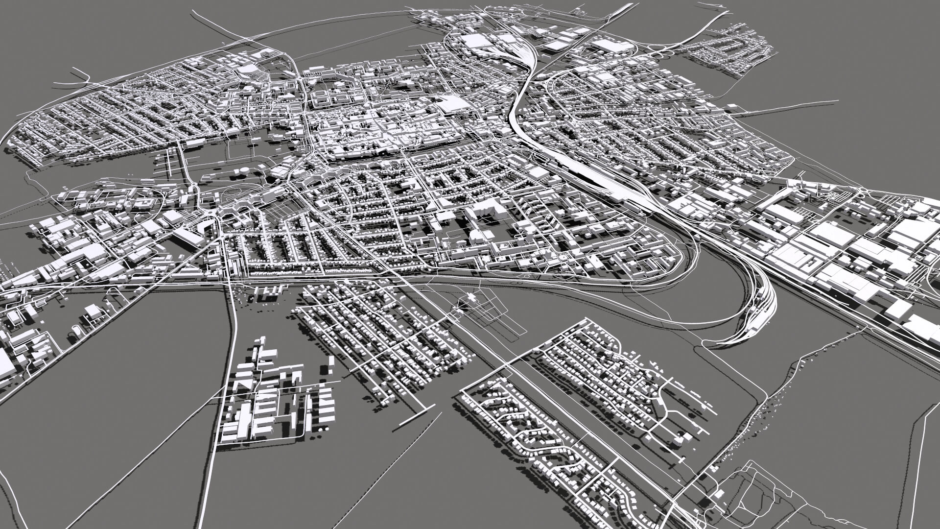 Cityscape Trnava Slovakia - 3D Model by clickshop3d