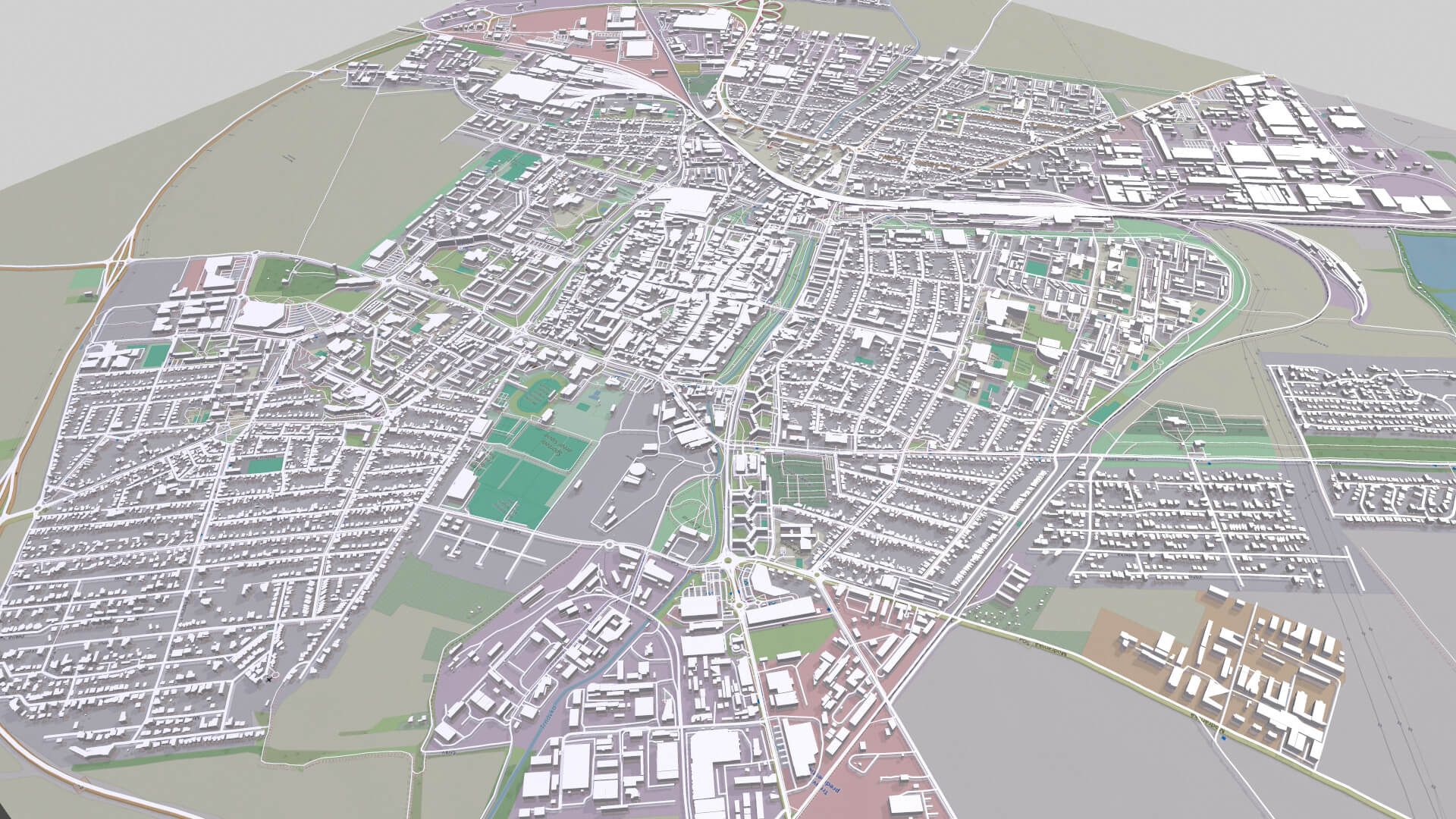 Cityscape Trnava Slovakia - 3D Model by clickshop3d