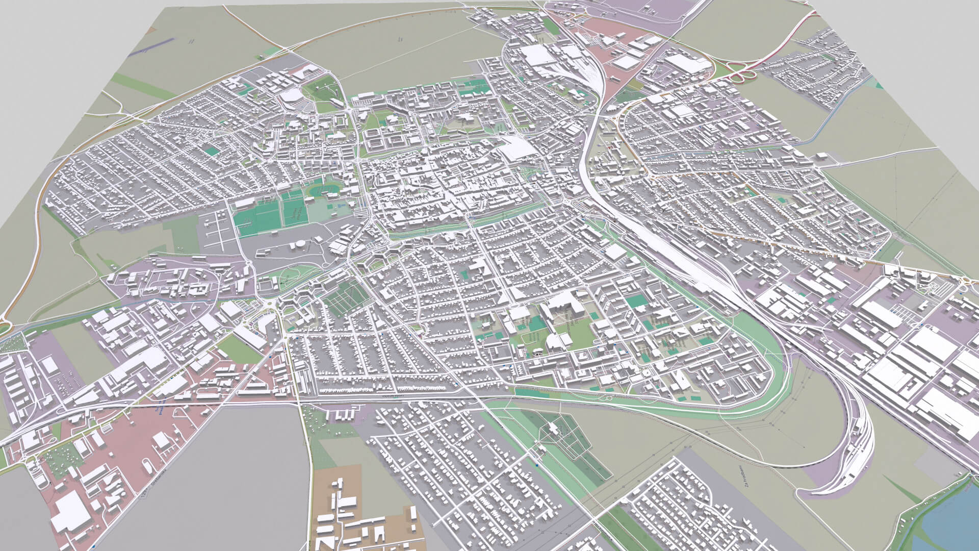 Cityscape Trnava Slovakia - 3D Model by clickshop3d