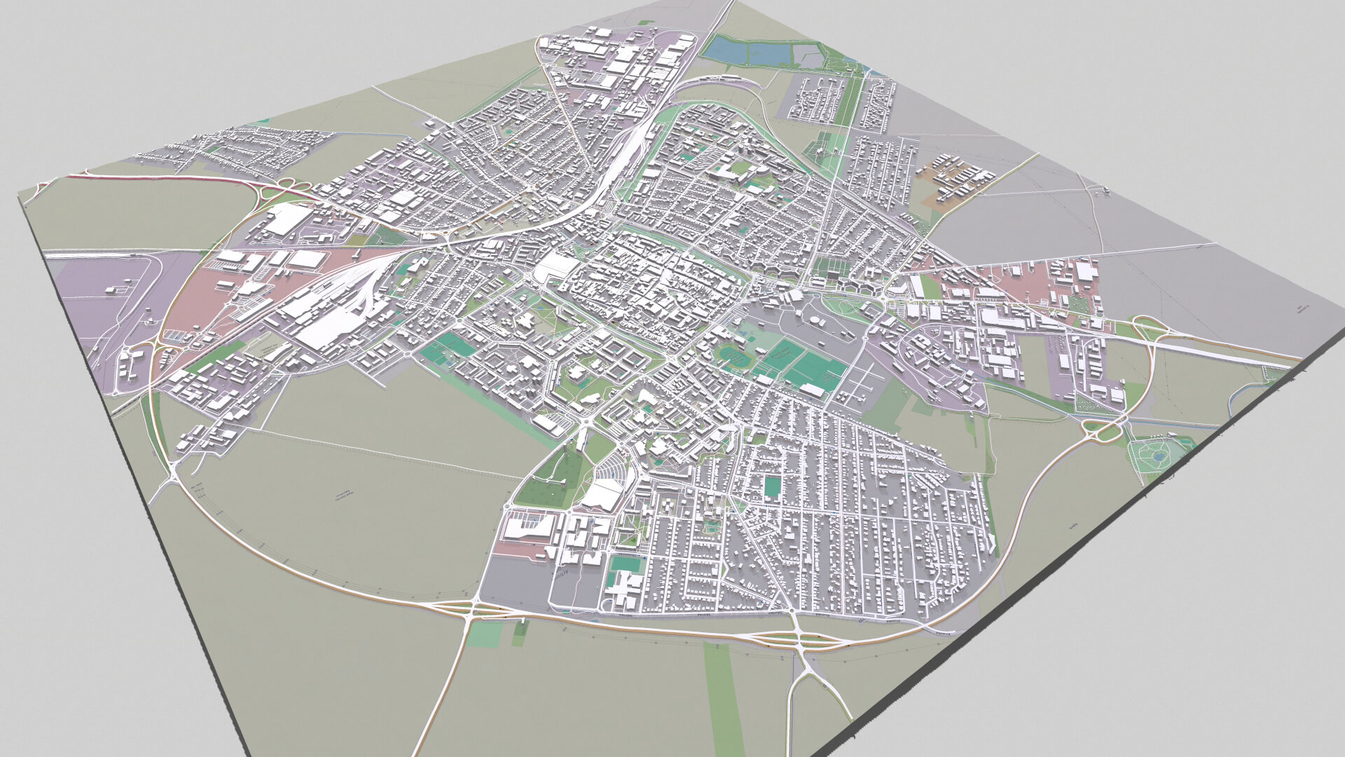Cityscape Trnava Slovakia - 3D Model by clickshop3d