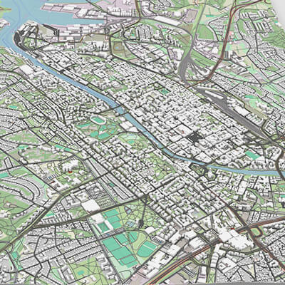 Cityscape Turku Finland - 3D Model by clickshop3d