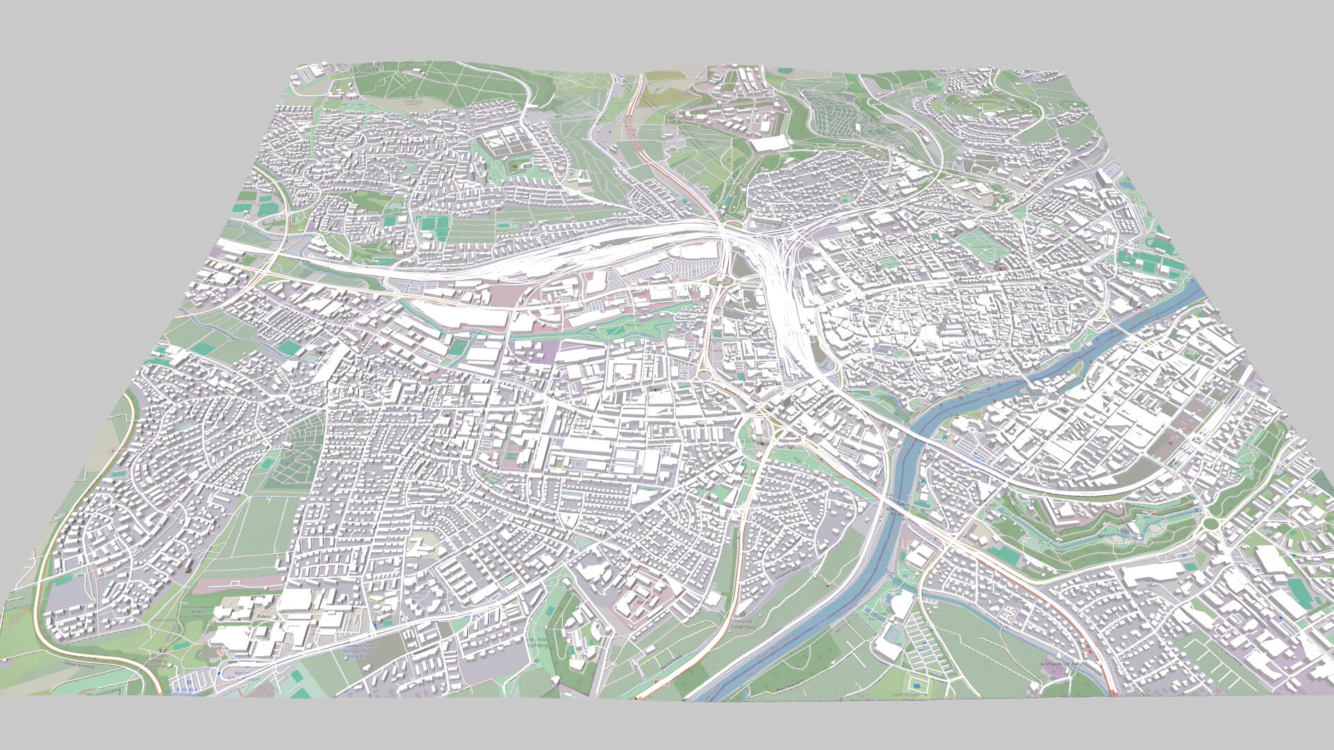 Cityscape Ulm Germany - 3D Model by clickshop3d