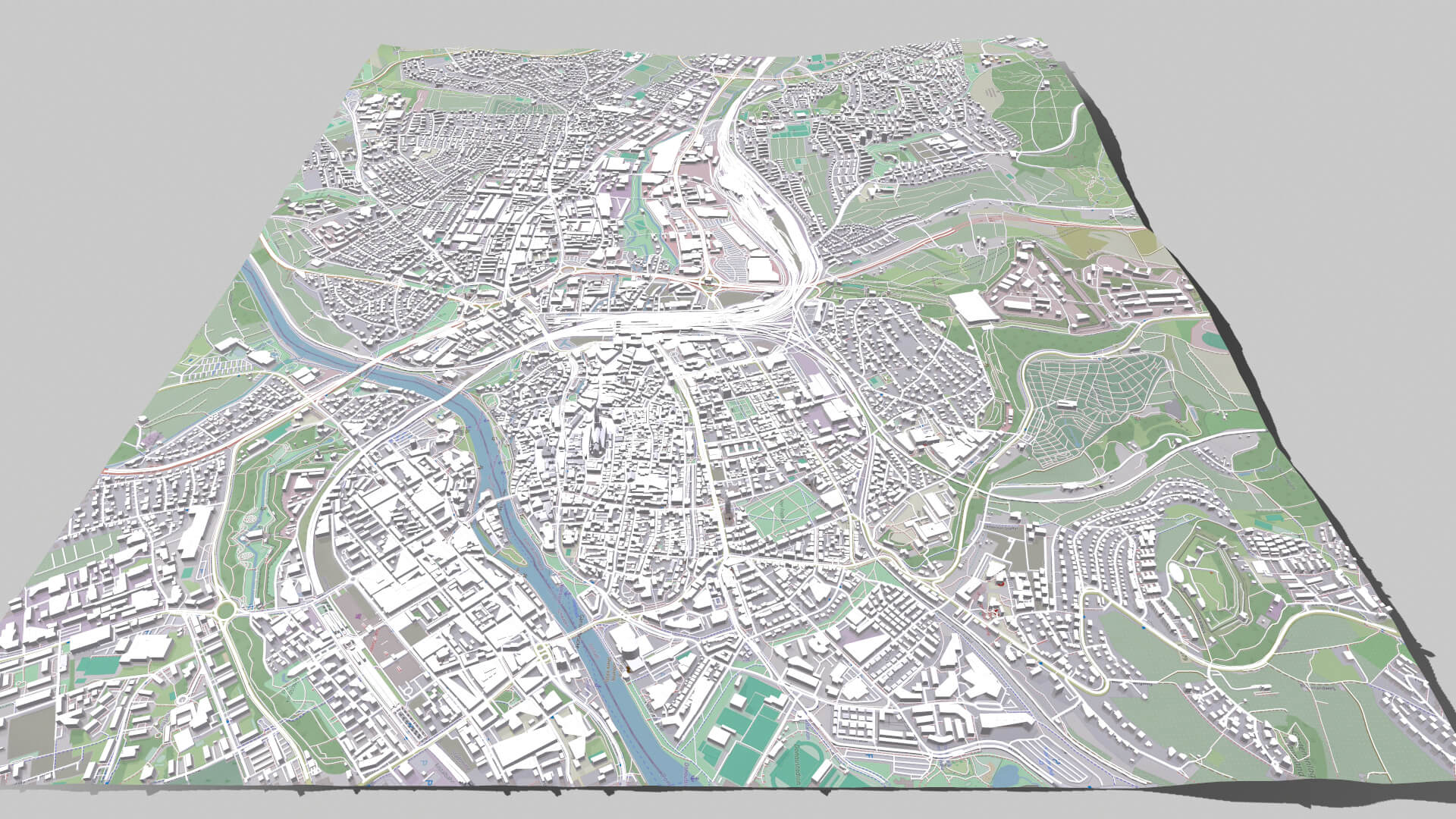 Cityscape Ulm Germany - 3D Model by clickshop3d