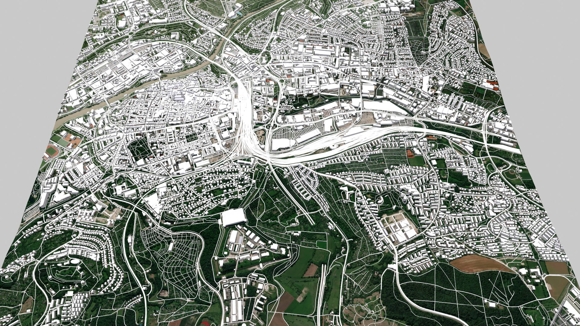 Cityscape Ulm Germany - 3D Model by clickshop3d