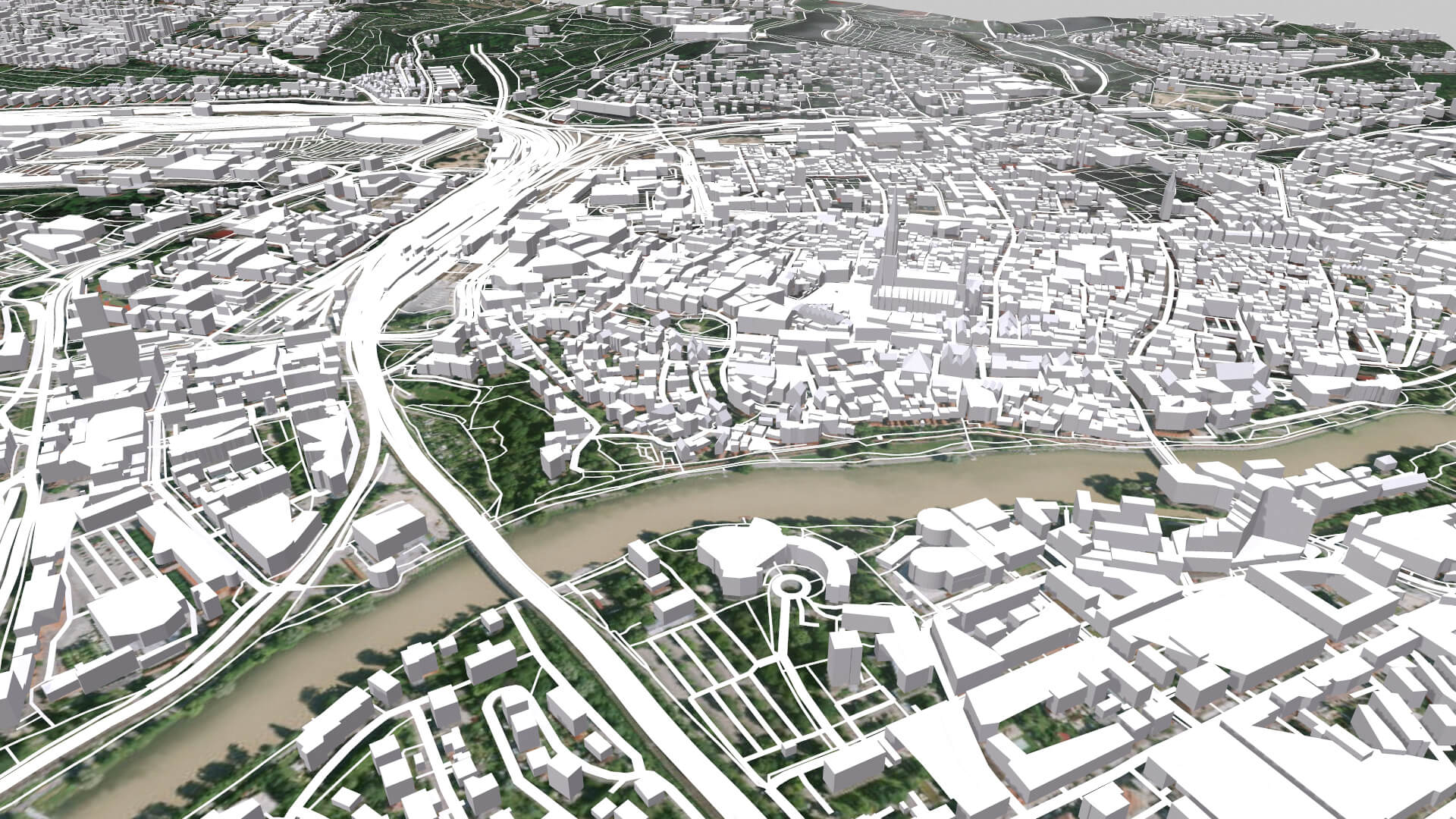 Cityscape Ulm Germany - 3D Model by clickshop3d