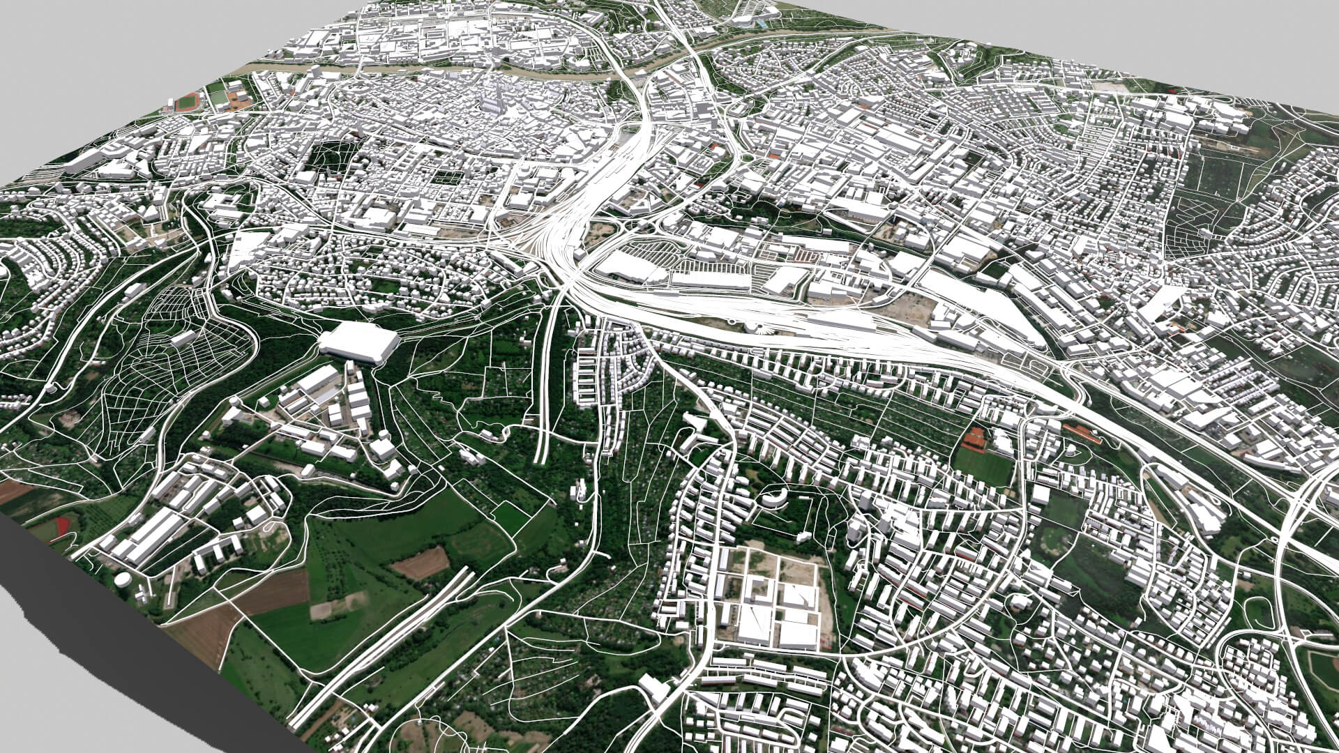 Cityscape Ulm Germany - 3D Model by clickshop3d